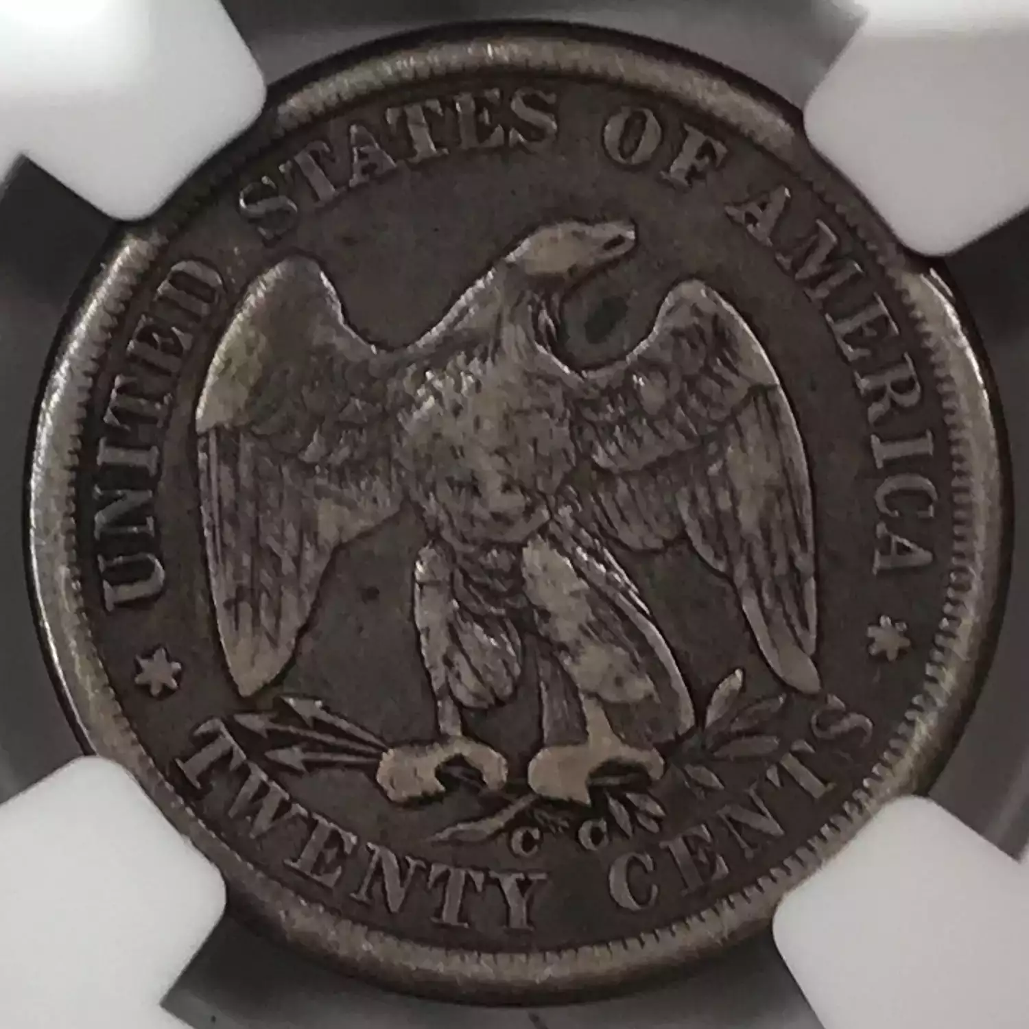 1875-CC Seated Liberty Twenty Cent Piece (20c) NGC F Details - Old ...