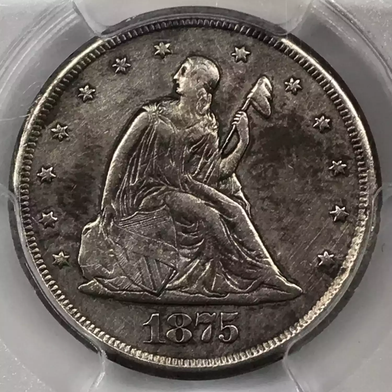 1875-CC Seated Liberty Twenty Cent Piece (20c) PCGS Genuine - XF Details (92 - Cleaned) - Old ...