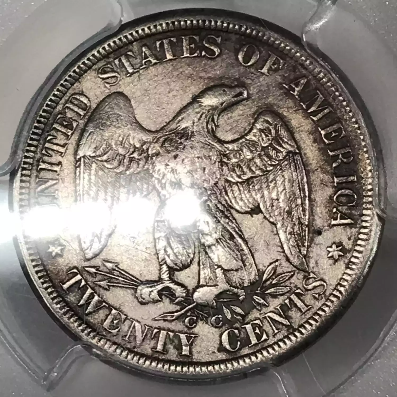 1875-CC Seated Liberty Twenty Cent Piece (20c) PCGS Genuine - XF Details (92 - Cleaned) - Old ...