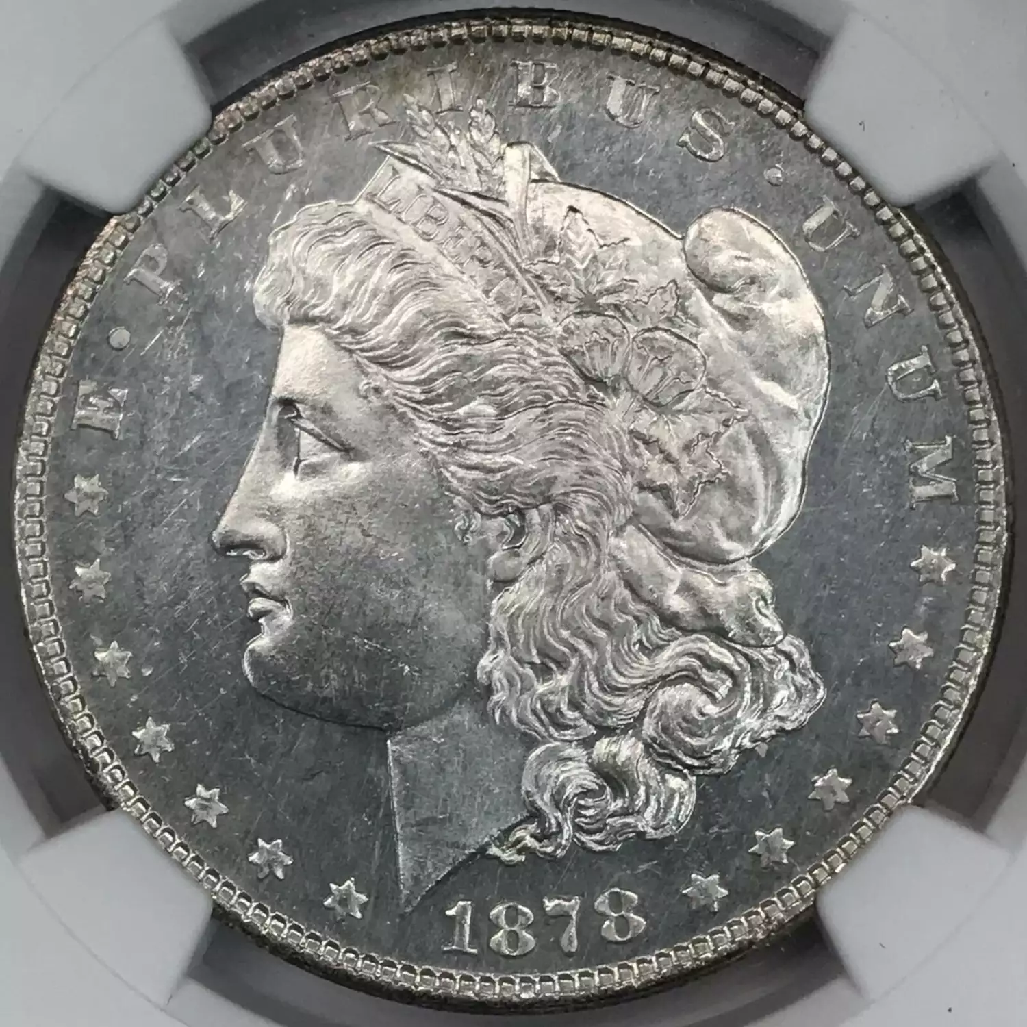 1878 Morgan Silver Dollar NGC MS-62 PL 7/8TF Strong - Old Pueblo Coin