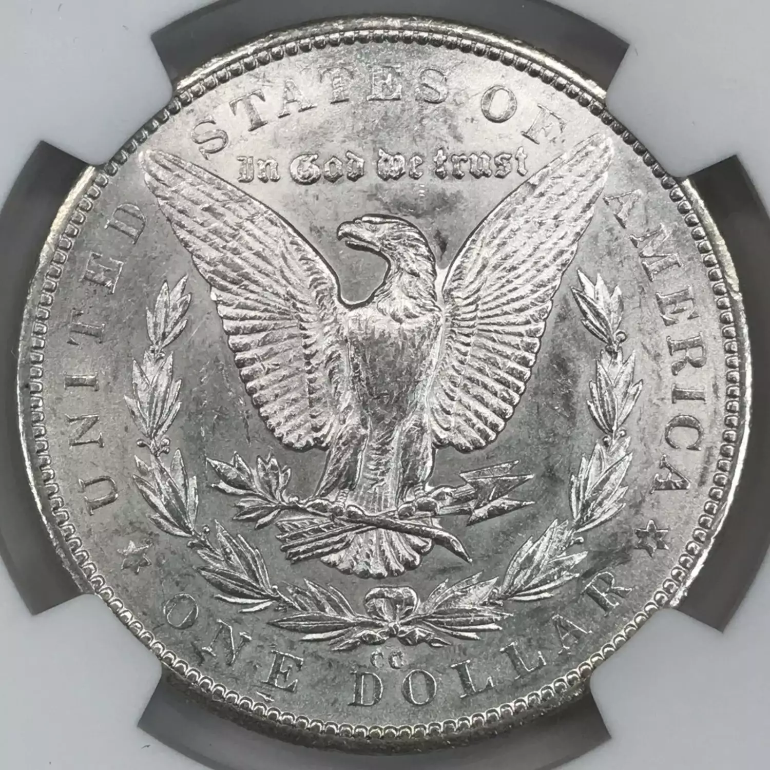 1879-CC Morgan Silver Dollar NGC AU-58 TOP 100 VAM-3 CAPPED CC - Old Pueblo Coin