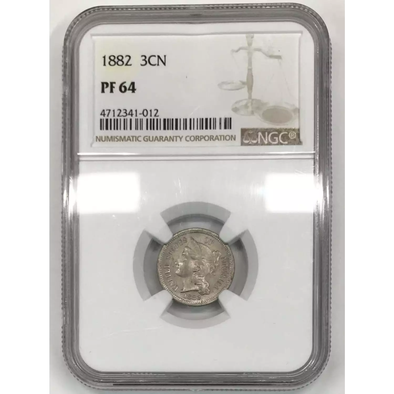 1882 Nickel Three Cent Piece (3CN) NGC PF-64 - Old Pueblo Coin