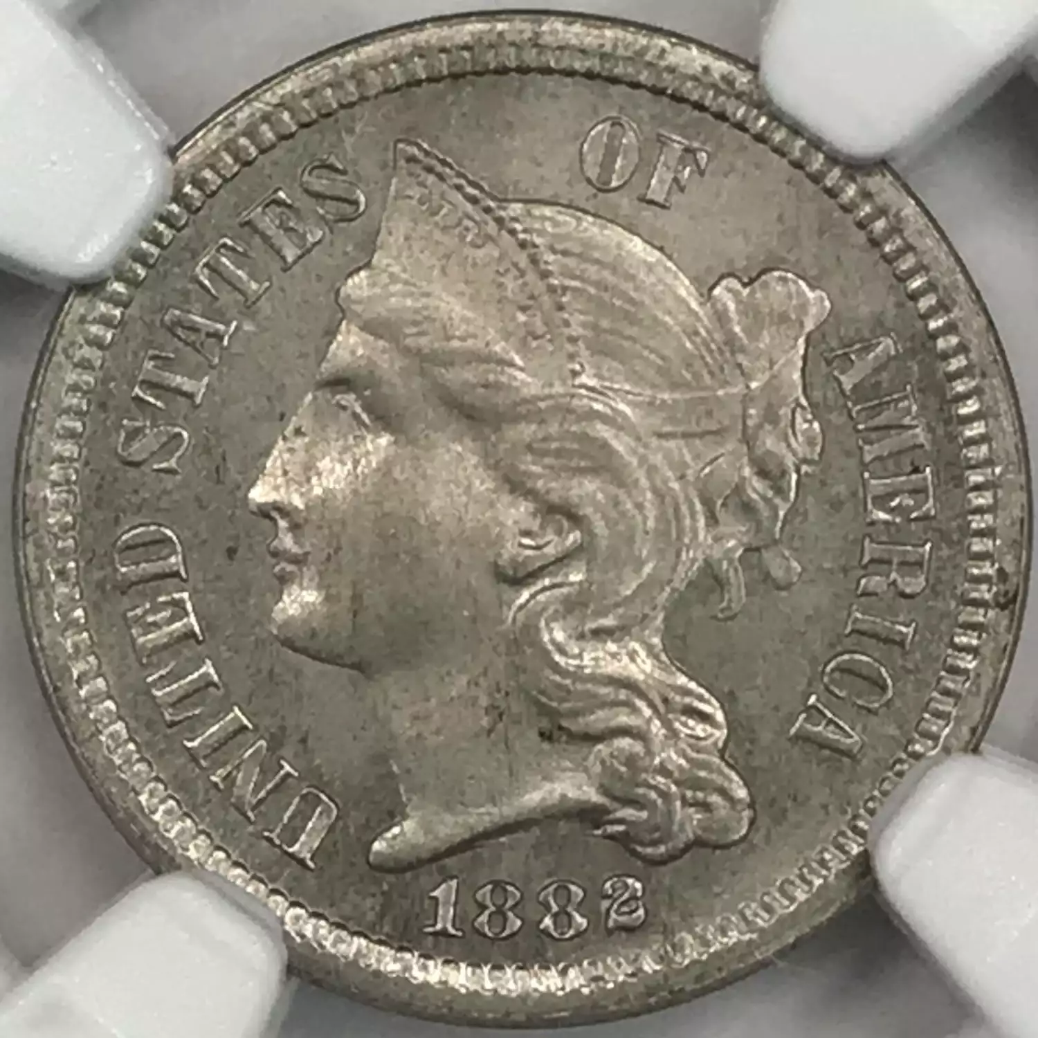 1882 Nickel Three Cent Piece (3CN) NGC PF-64 - Old Pueblo Coin
