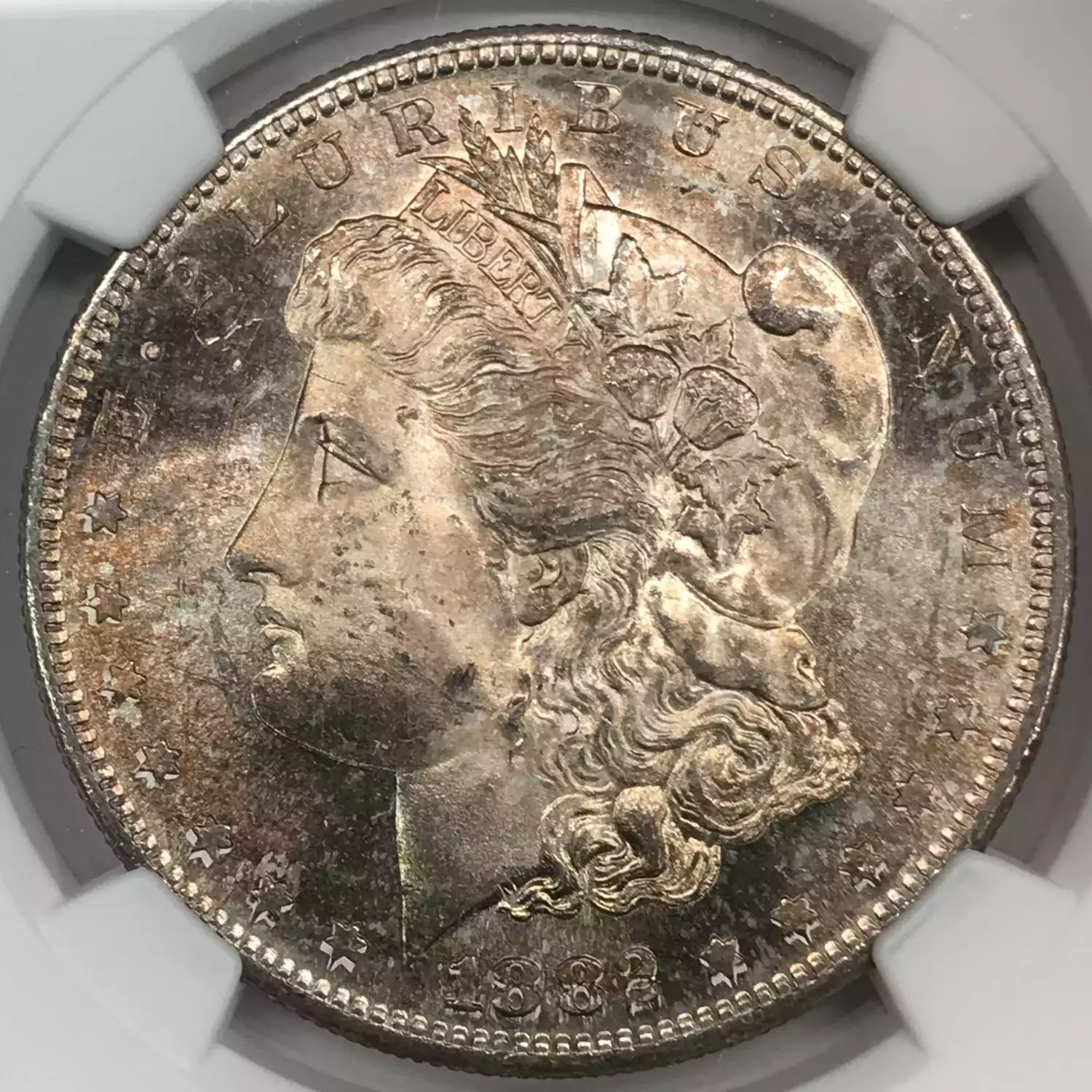 1882-S Morgan Silver Dollar NGC MS-65 VAM-37A Concave Obverse, Gouge ...