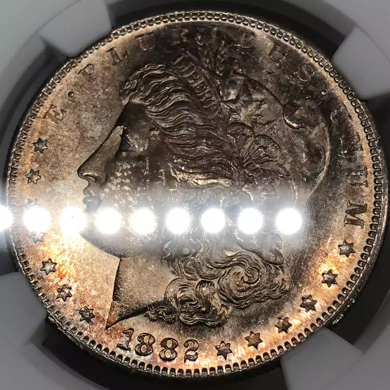 1882-S Morgan Silver Dollar NGC MS-65 VAM-37A Concave Obverse, Gouge Forehead - Old Pueblo Coin