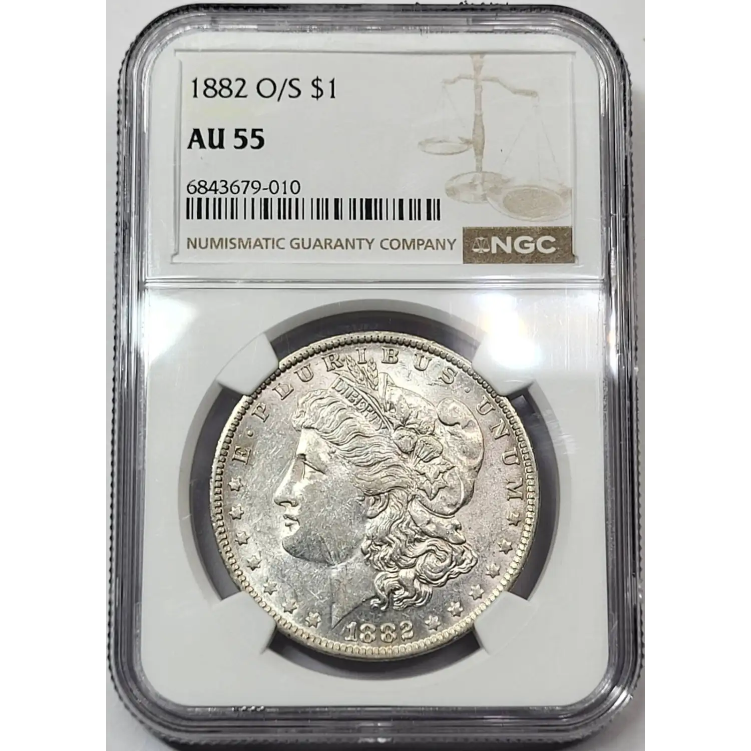 1882-O/S Morgan Silver Dollar NGC AU-55 Top 100 VAM-3 O/S Flush - Old ...
