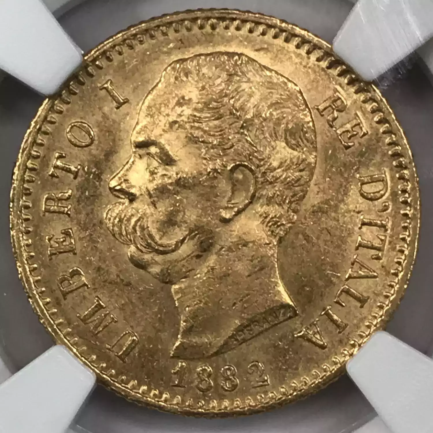 1882-R ITALY Gold 20 LIRE NGC MS-63 - Old Pueblo Coin