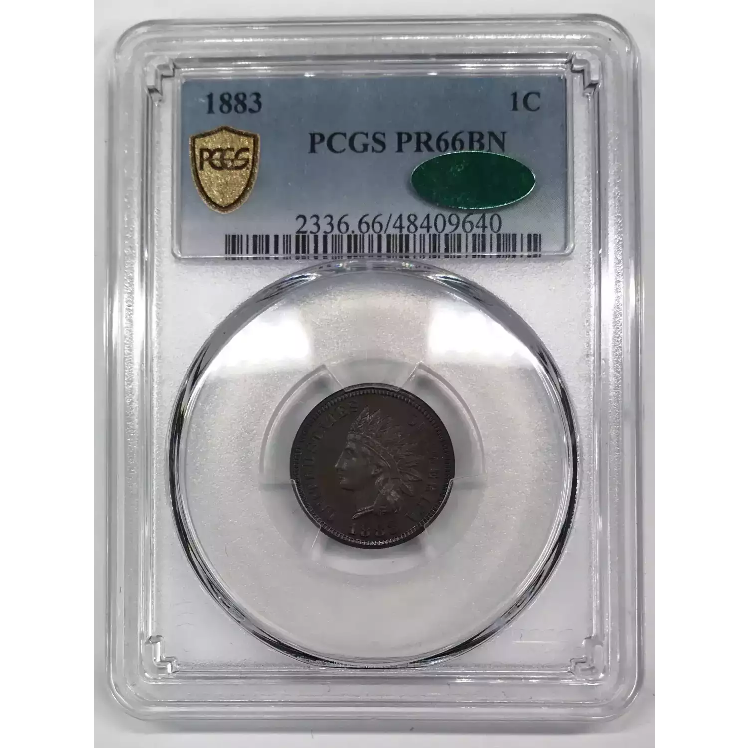 1883 Indian Head Cent PCGS PR-66 BN CAC - Old Pueblo Coin