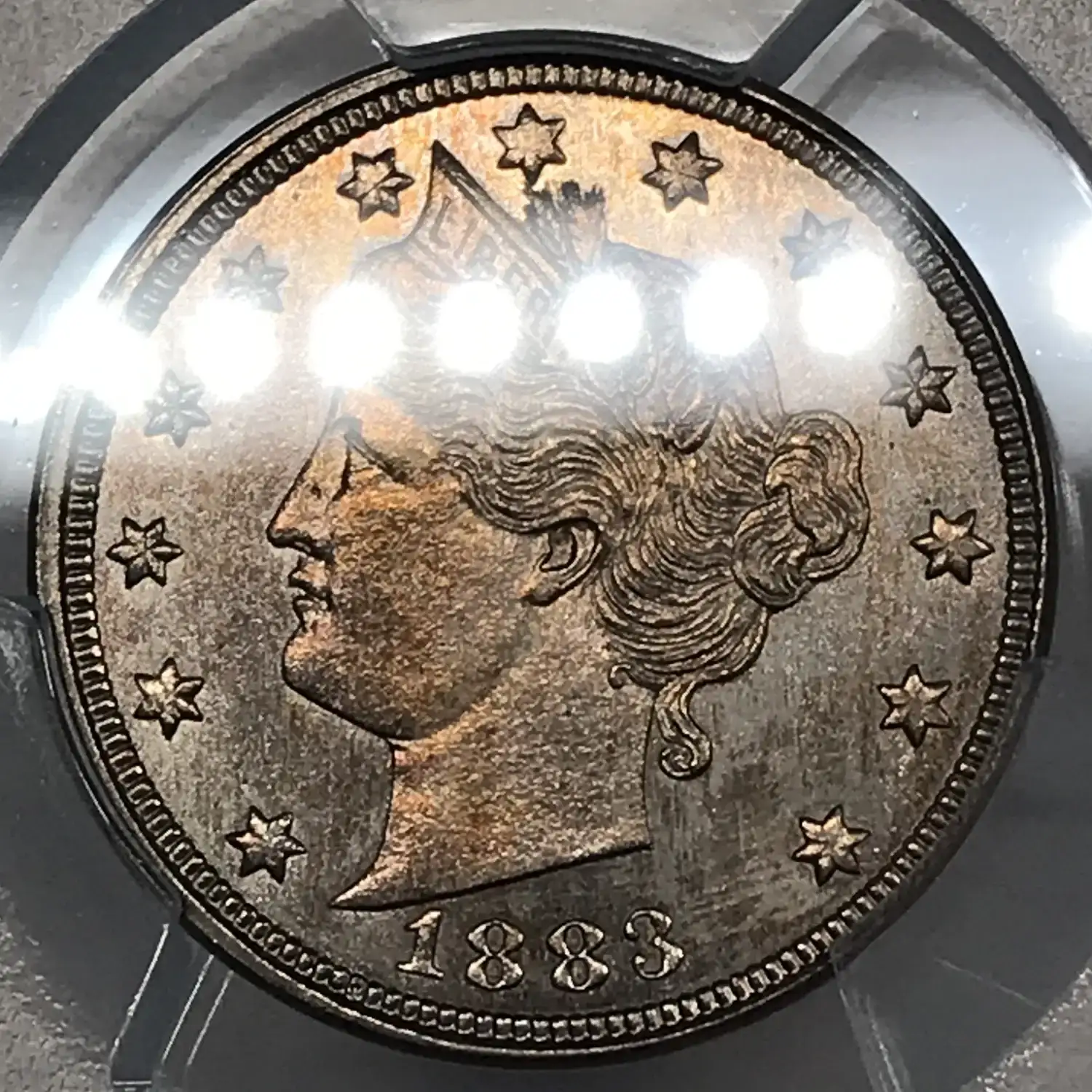 1883 Liberty Head V Nickel PCGS MS-63 With CENTS - Old Pueblo Coin