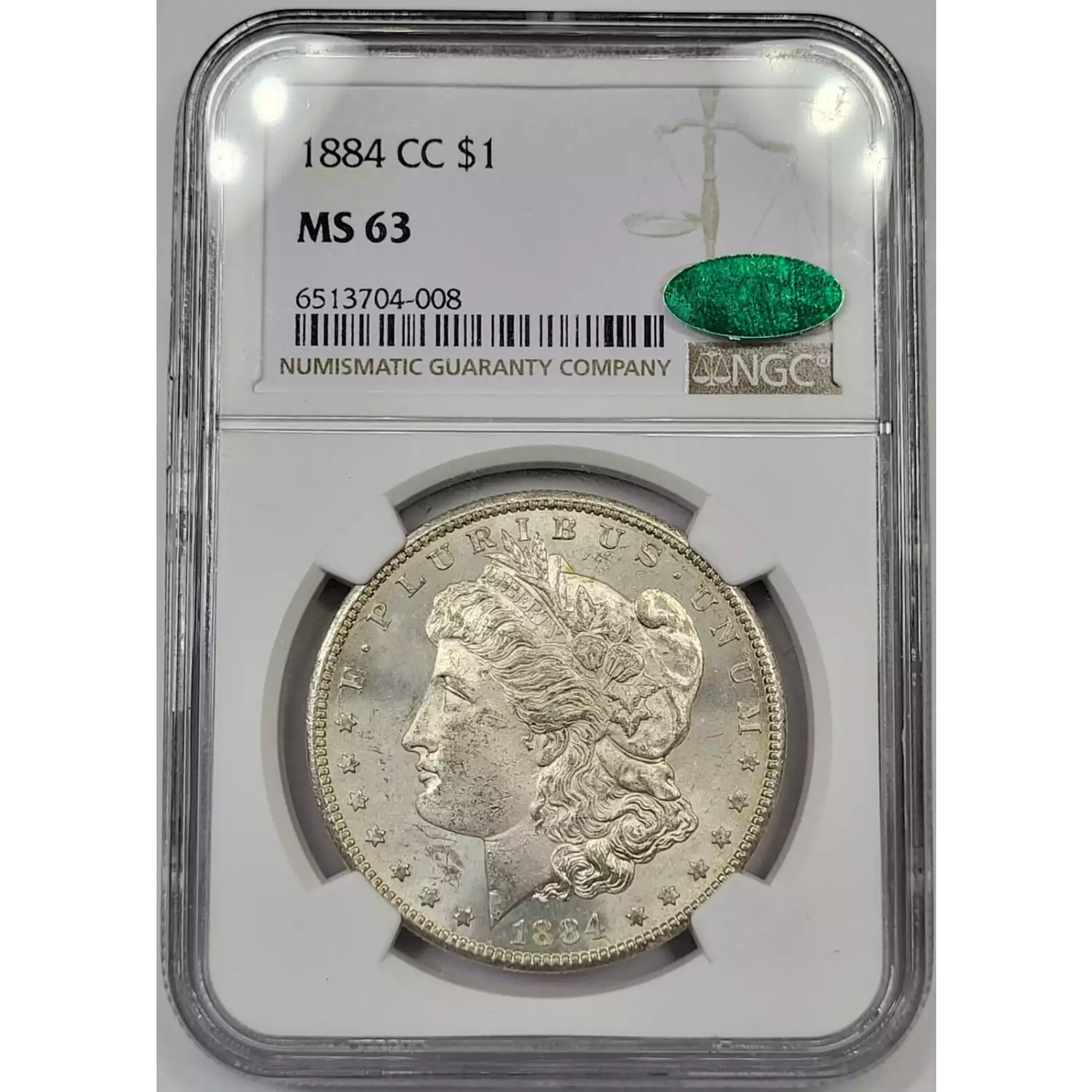 1884-CC Morgan Silver Dollar NGC MS-63 - Old Pueblo Coin