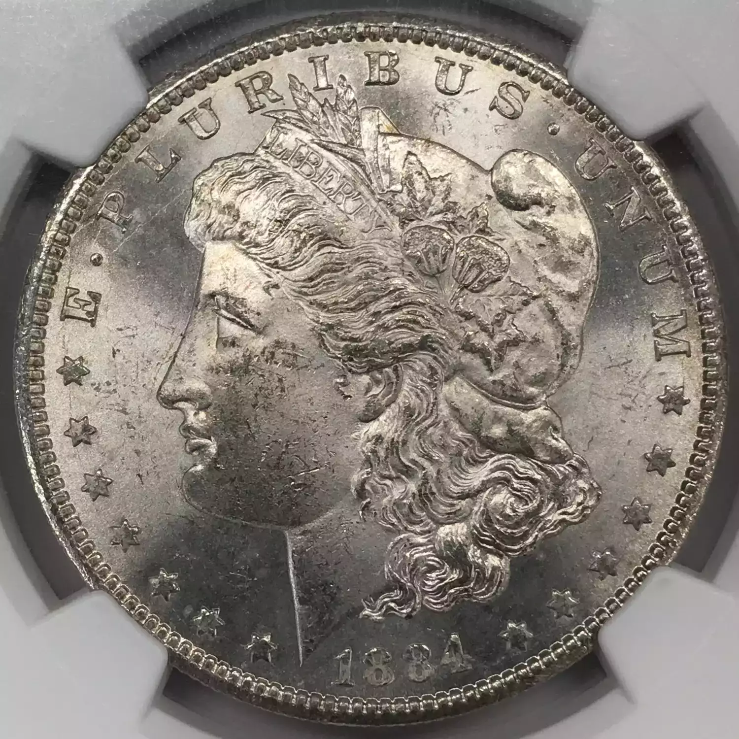 1884-CC Morgan Silver Dollar NGC MS-63 VAM-7A Die Gouge Cheek, Die ...