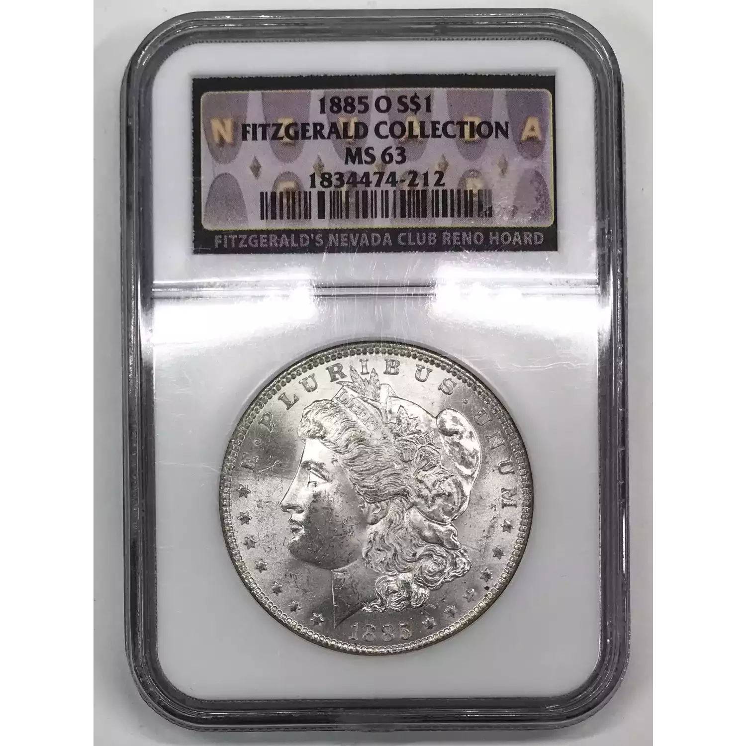 1885-O Morgan Silver Dollar NGC MS-63 FITZGERALD COLLECTION - Old Pueblo Coin