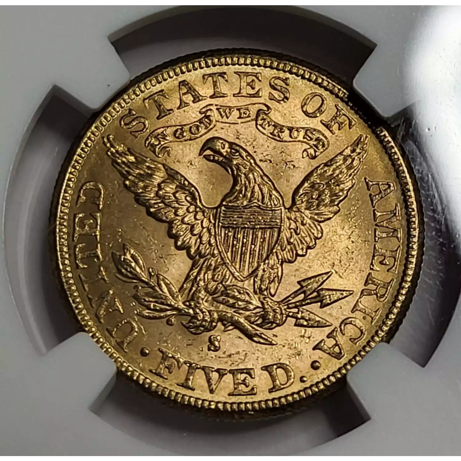1886-S $5 Gold Liberty Head Quarter Eagle NGC MS-62 - Old Pueblo Coin
