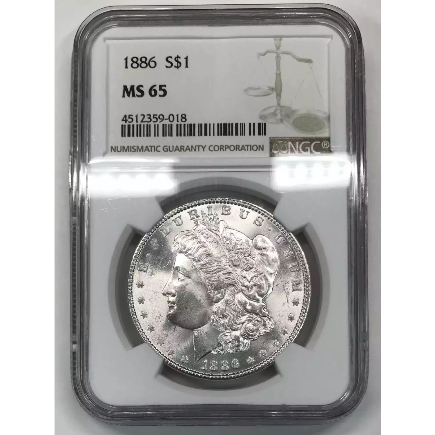 1886 Morgan Silver Dollar NGC MS-65 Hot 50 VAM 1C 3+2 Clashed Reverse - Old Pueblo Coin