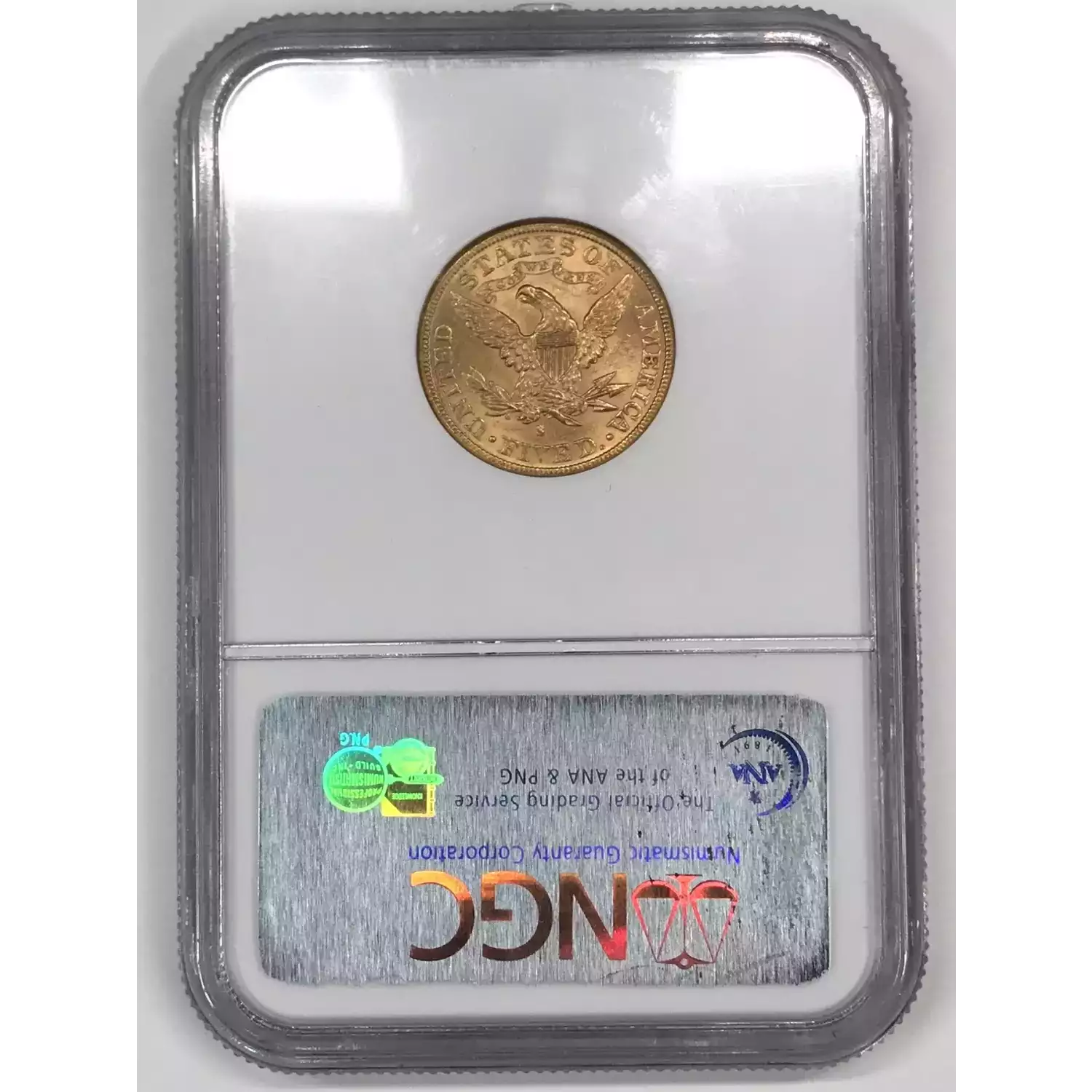 1886-S $5 Gold Liberty Head Half Eagle NGC MS-62 - Old Pueblo Coin