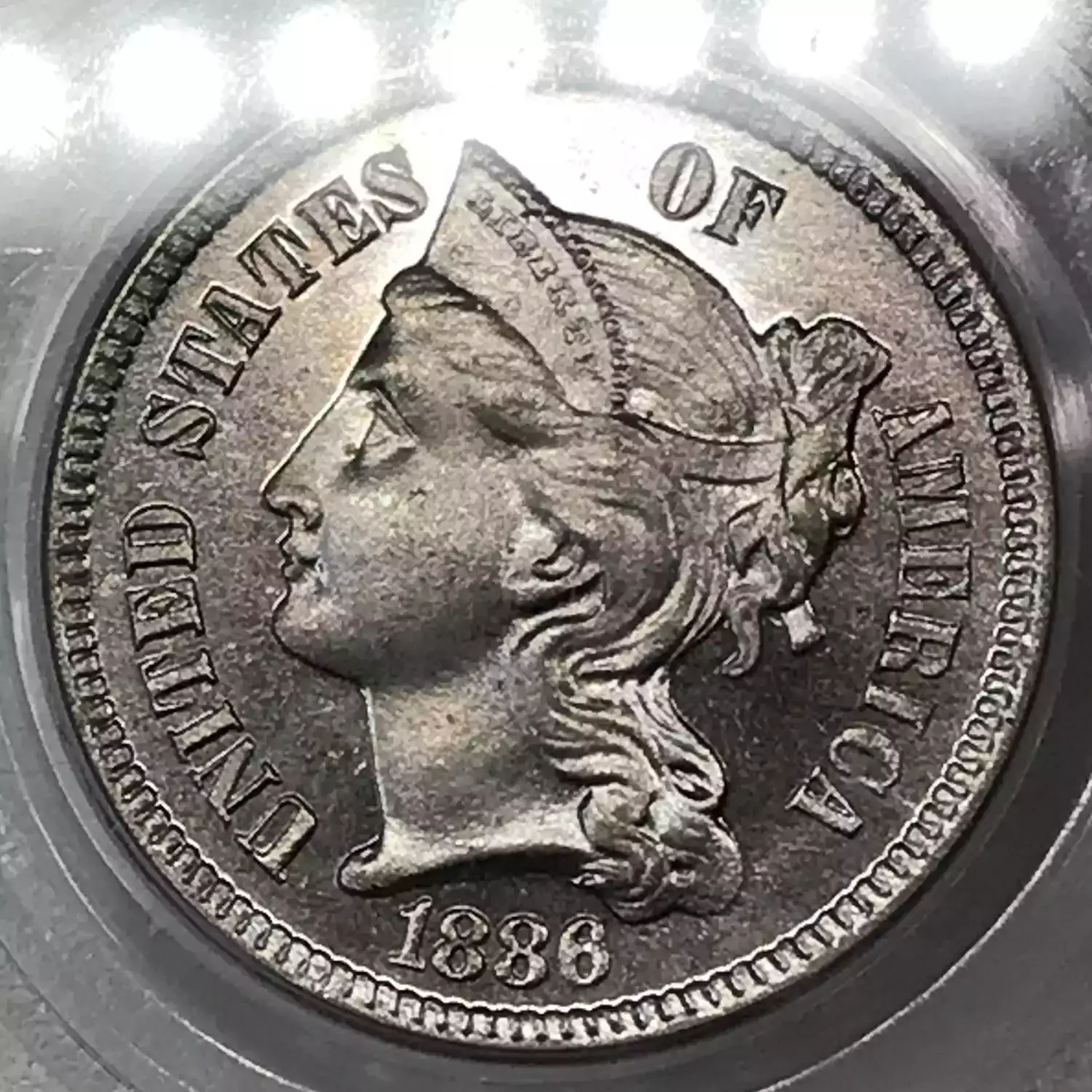 1886 Nickel Three Cent Piece (3CN) PCGS PR-66 - Old Pueblo Coin