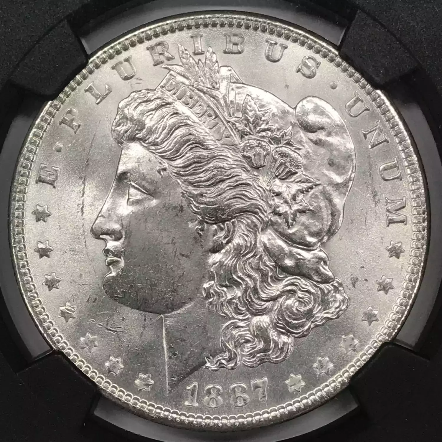 1887 Morgan Silver Dollar NGC MS-63 Original Bag Fragment Series - Old Pueblo Coin