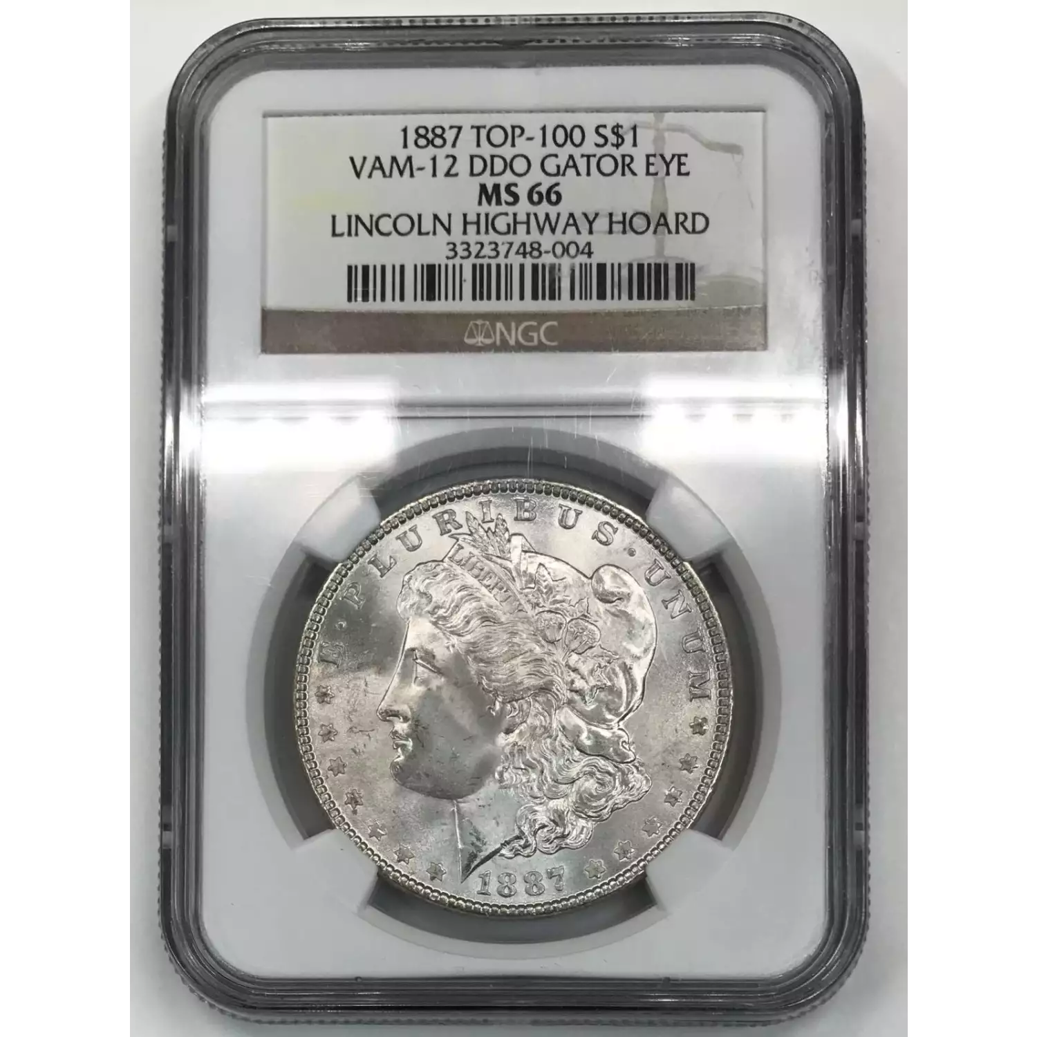 1887 Morgan Silver Dollar NGC MS-66 VAM-12 DDO GATOR EYE - Old Pueblo Coin