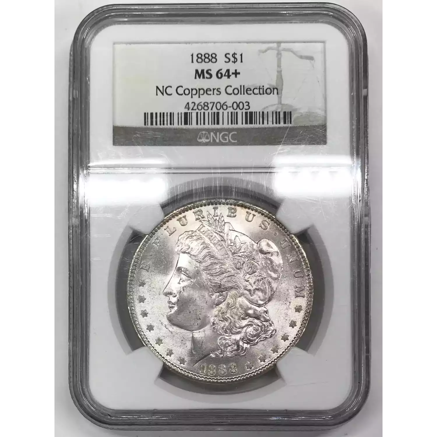 1888 Morgan Silver Dollar NGC MS-64+ NC Coppers Collection - Old Pueblo Coin
