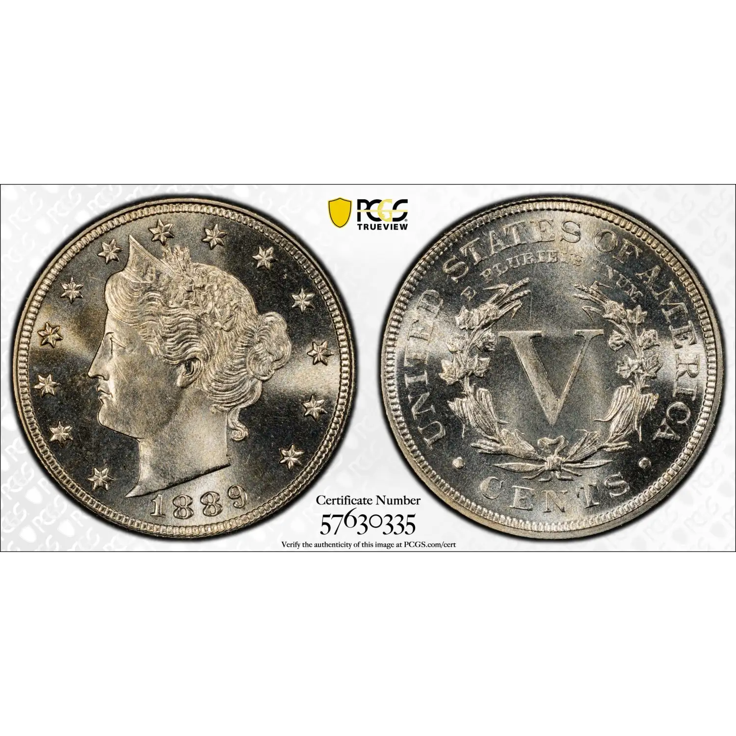1889 Liberty Head V Nickel PCGS PR-65 - Old Pueblo Coin