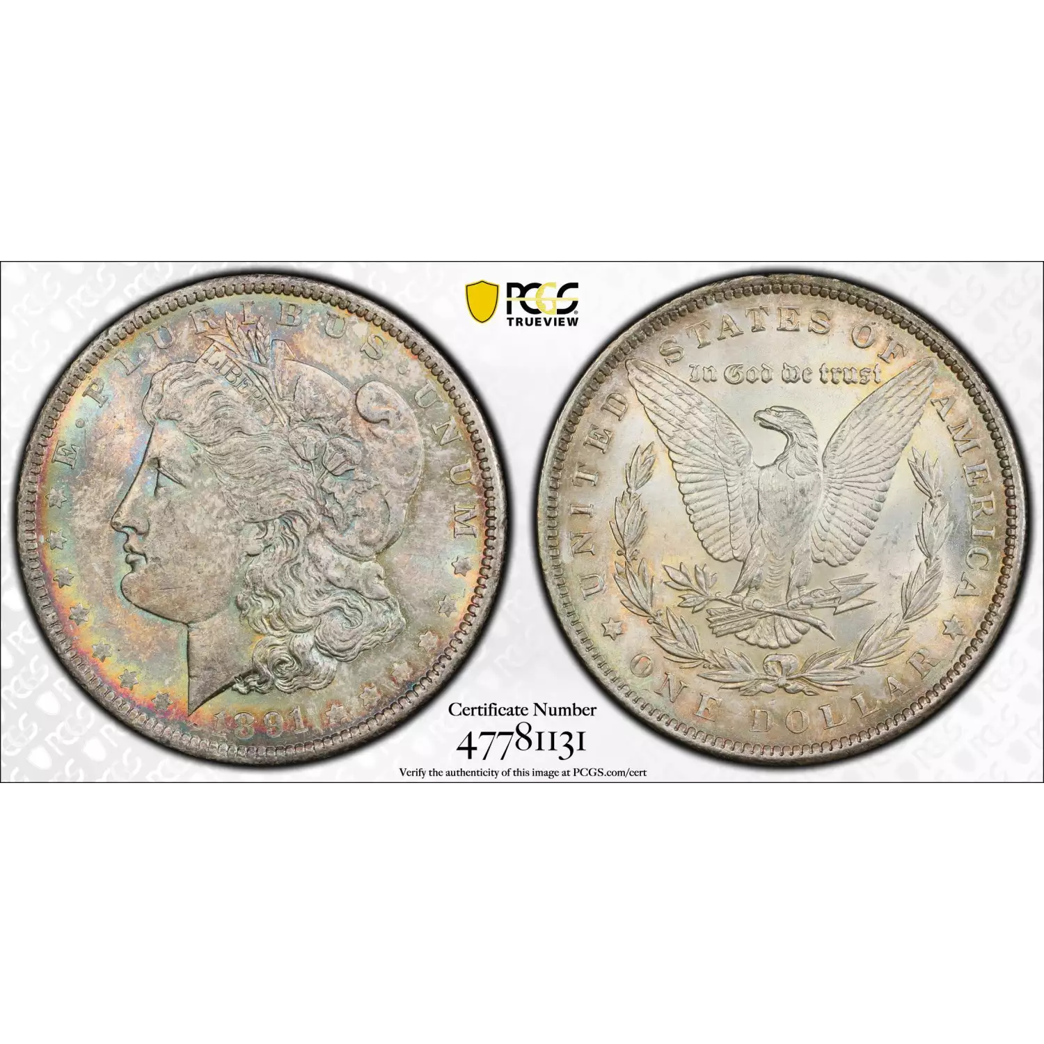 1891 Morgan Silver Dollar PCGS MS-63 - Old Pueblo Coin