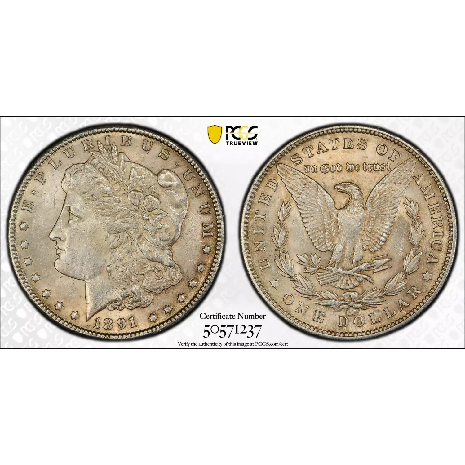 1891-CC Morgan Silver Dollar PCGS MS-61 - Old Pueblo Coin