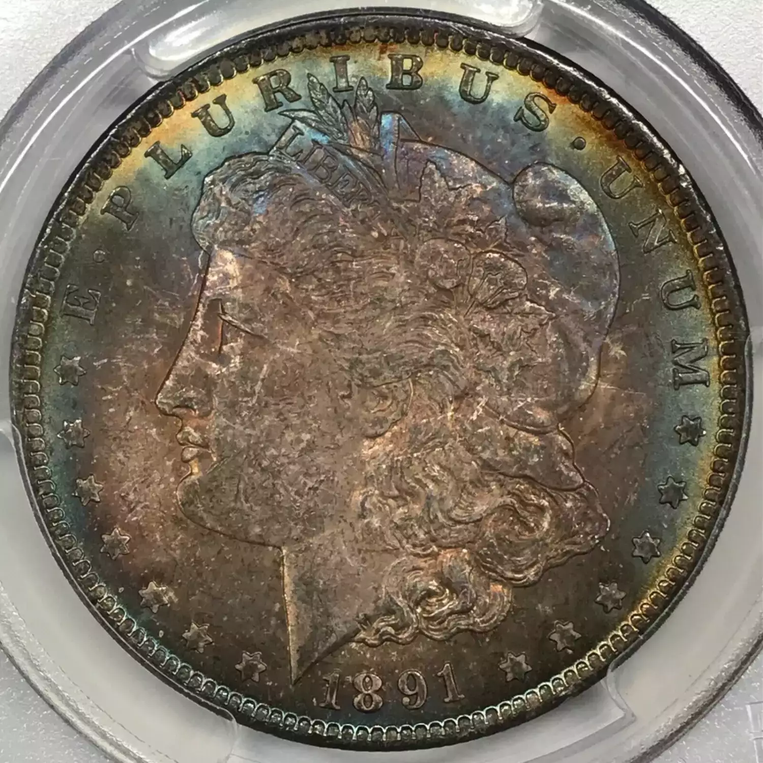 1891-CC Morgan Silver Dollar PCGS MS-64+ TOP 100 VAM-3 Spitting Eagle - Old Pueblo Coin