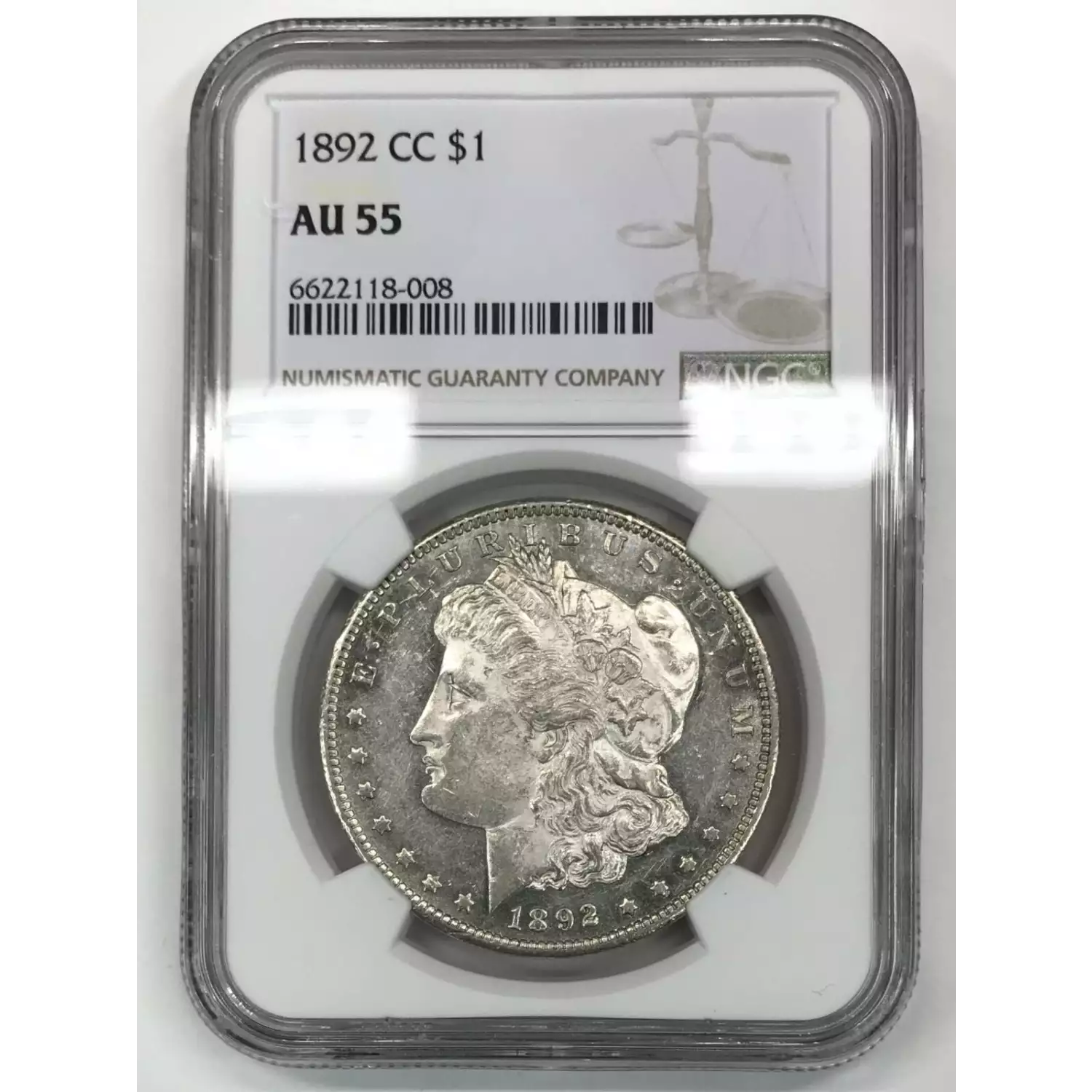 1892-CC Morgan Silver Dollar NGC AU-55 - Old Pueblo Coin