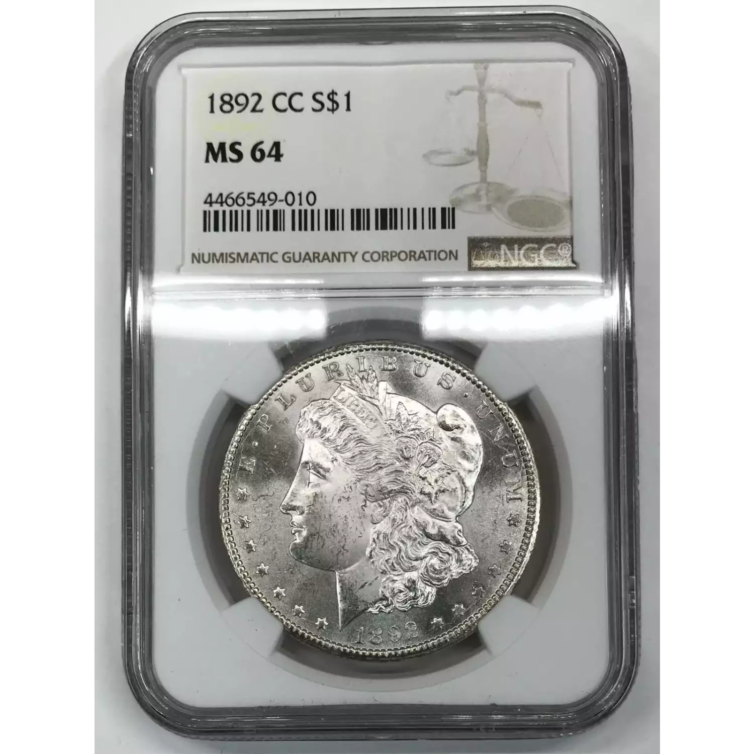 1892-CC Morgan Silver Dollar NGC MS-64 - Old Pueblo Coin