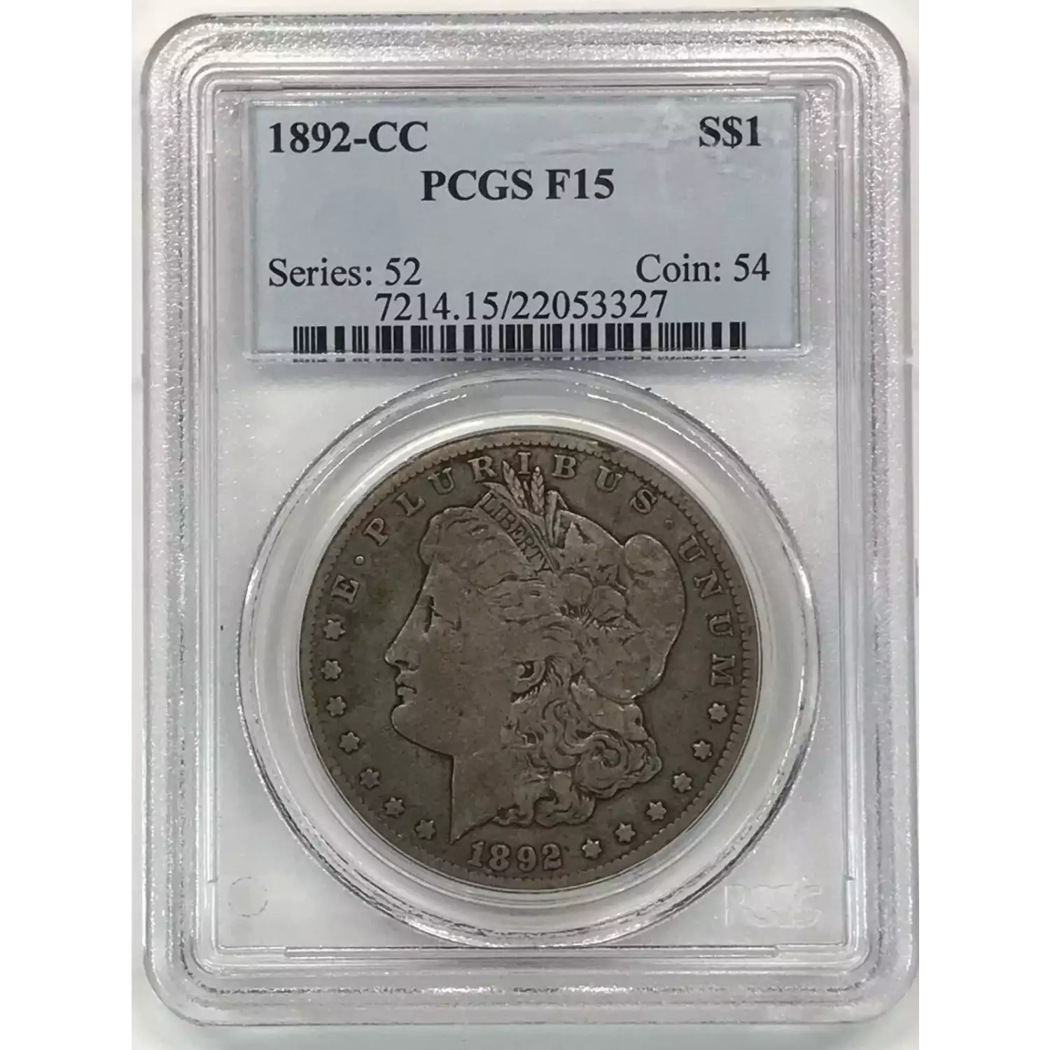 1892-CC Morgan Silver Dollar PCGS F-15 - Old Pueblo Coin
