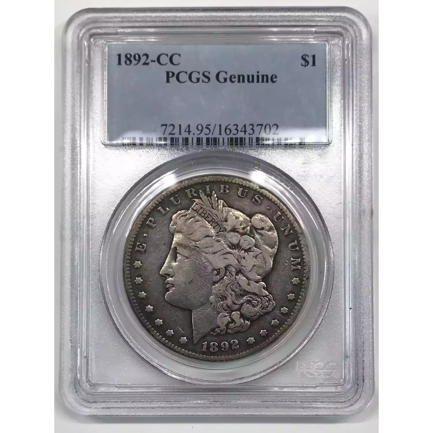 1892-CC Morgan Silver Dollar PCGS Genuine - Old Pueblo Coin