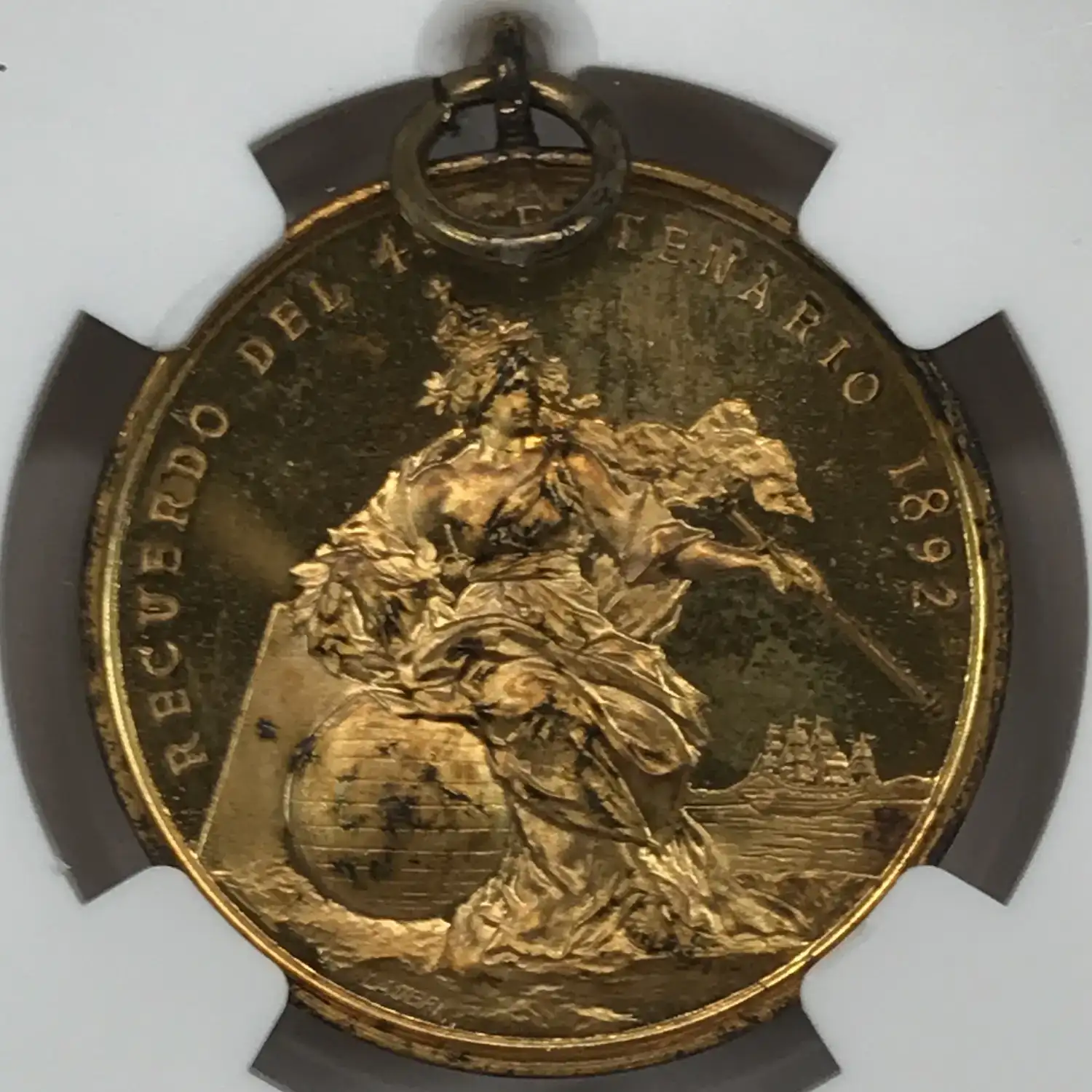 1892 Medal NGC MS-63 DPL E-224 GILT CHRISTOV COLON WORLD'S COLUMBIAN ...