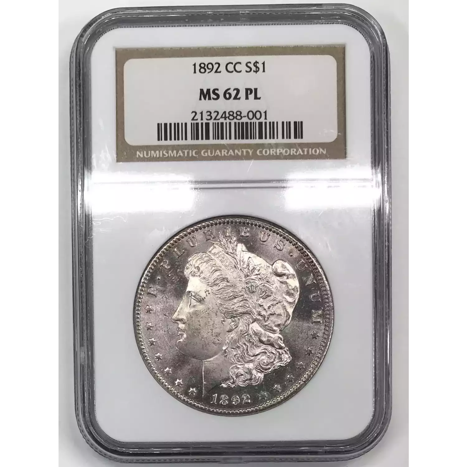 1892-CC Morgan Silver Dollar NGC MS-62 PL - Old Pueblo Coin