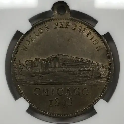 1893 Medal NGC MS-62 E-24 CHRISTOPHER COLUMBUS WORLD'S COLUMBIAN EXPO ...