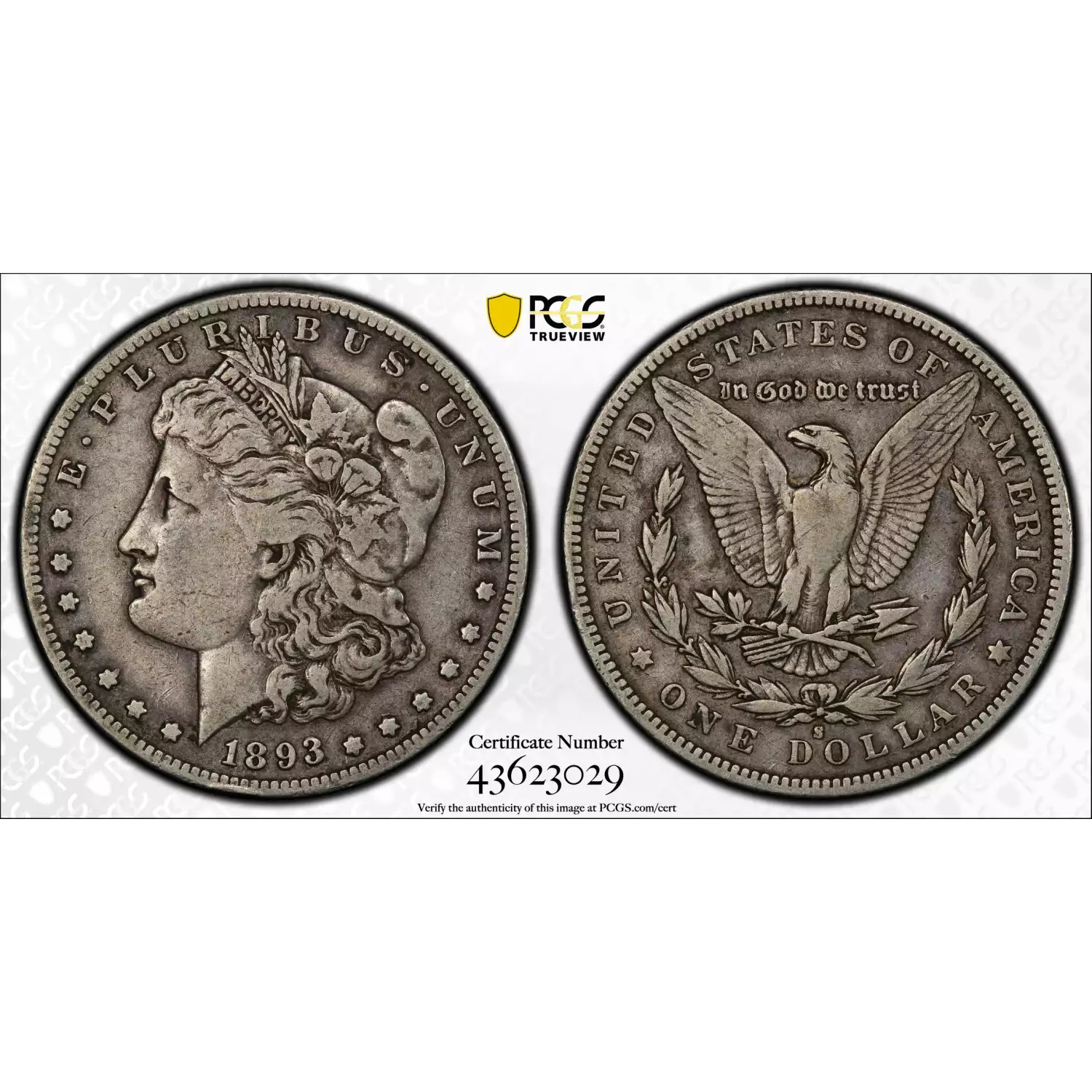 1893-S Morgan Silver Dollar PCGS F-15 - Old Pueblo Coin