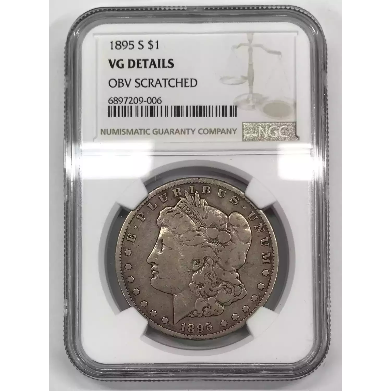 1895-S Morgan Silver Dollar NGC VG-Details - Old Pueblo Coin