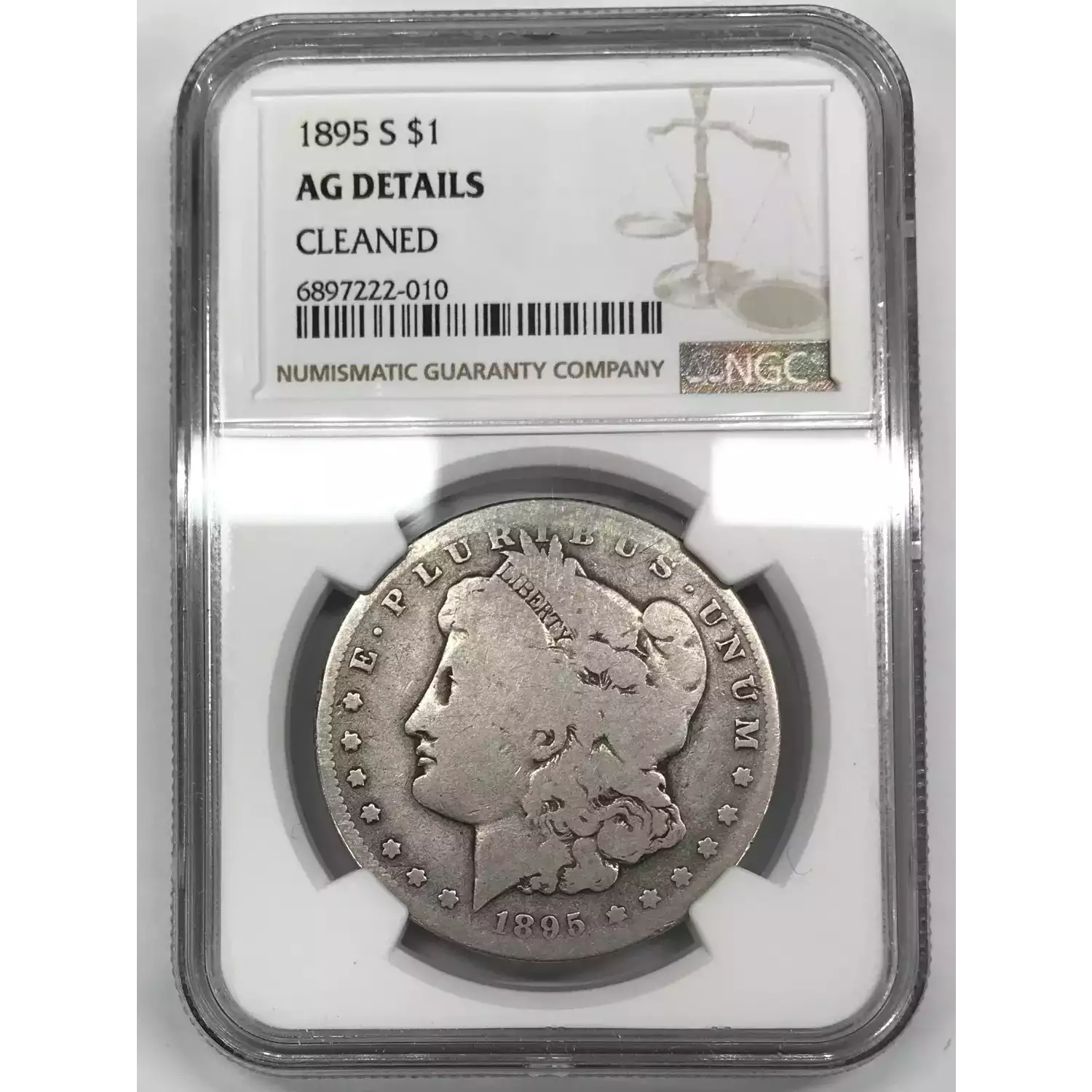 1895-S Morgan Silver Dollar NGC AG-Details - Old Pueblo Coin