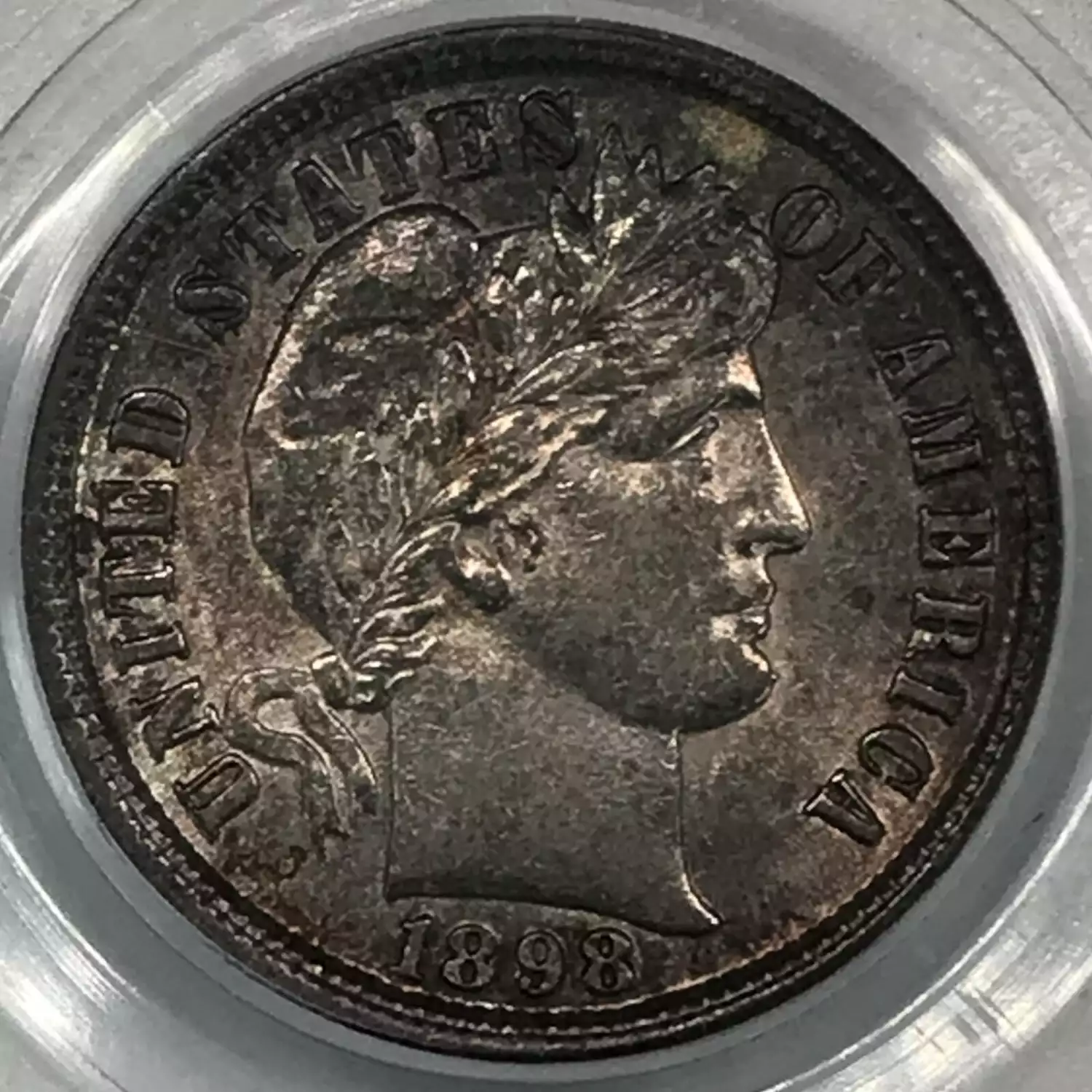 1898 Barber Liberty Head Dime PCGS AU-55 - Old Pueblo Coin