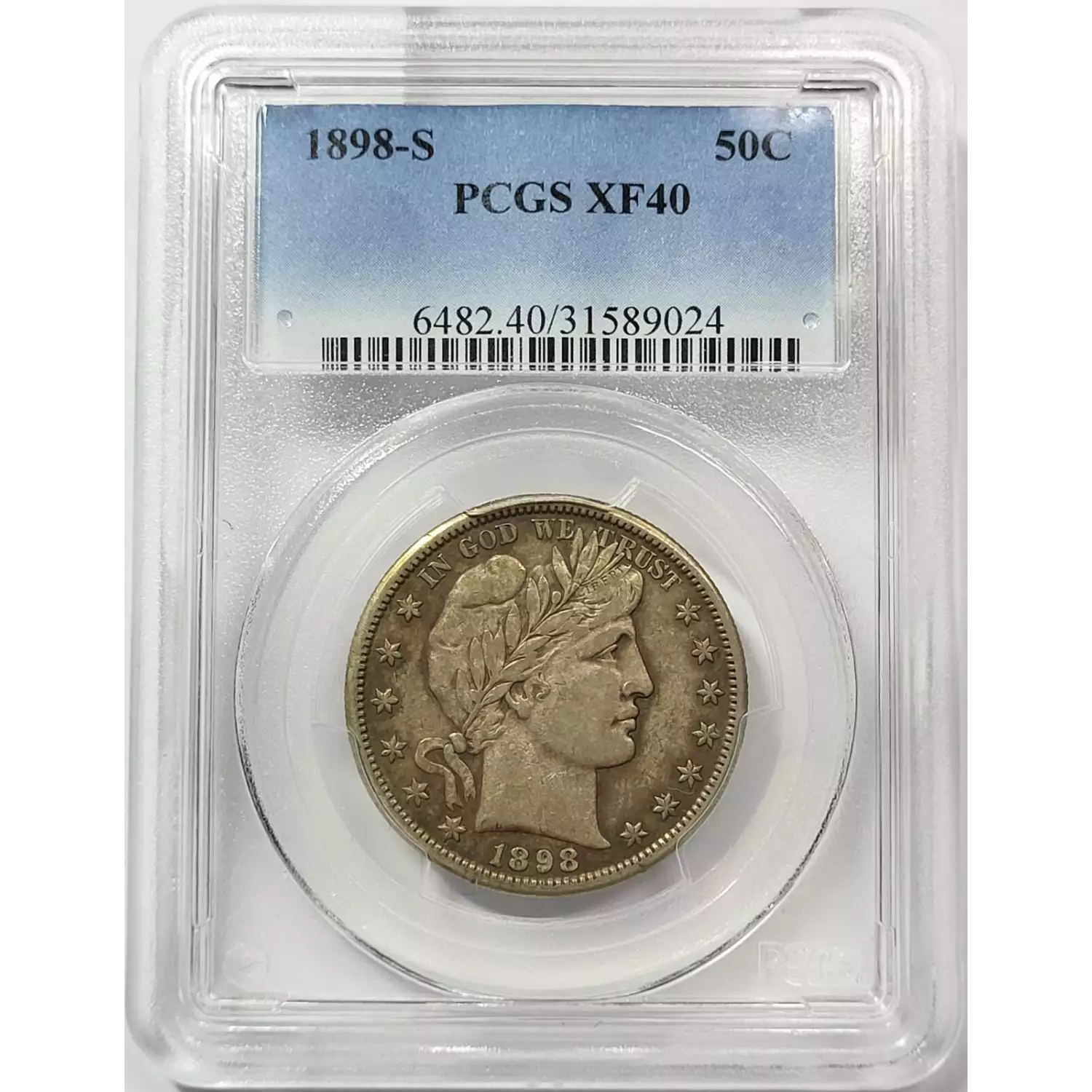1898-S Barber Half Dollar PCGS XF-40 - Old Pueblo Coin