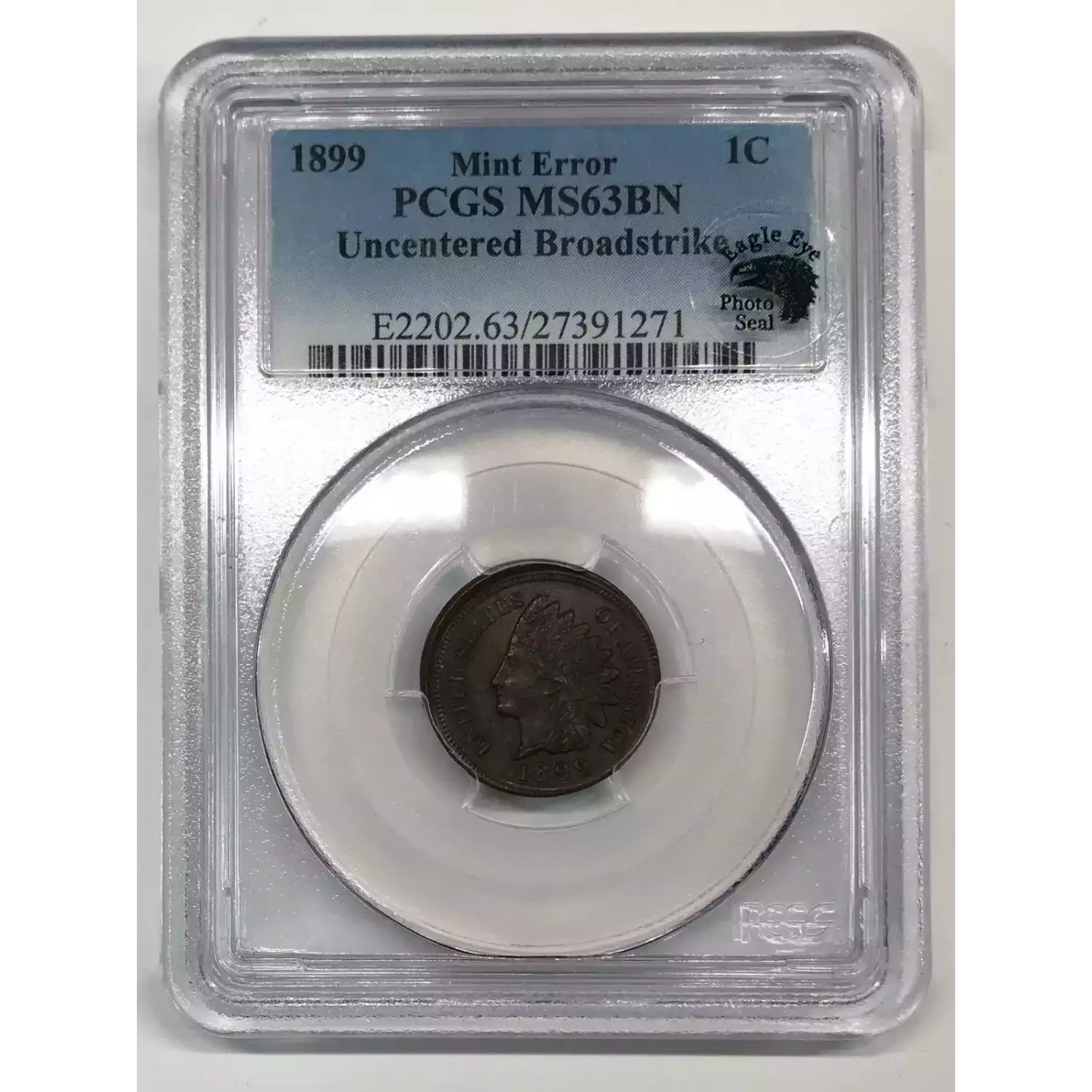 1899 Indian Head Cent PCGS MS-63 BN - Old Pueblo Coin