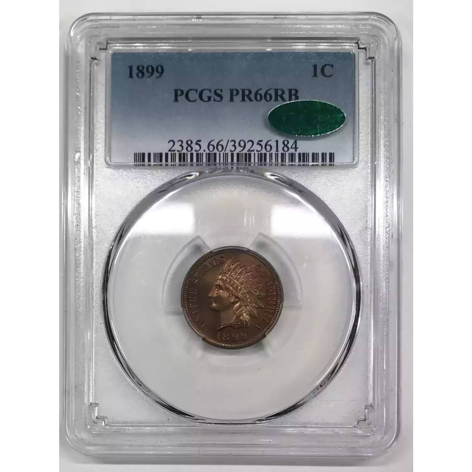 1899 Indian Head Cent PCGS PR-66 RB CAC - Old Pueblo Coin