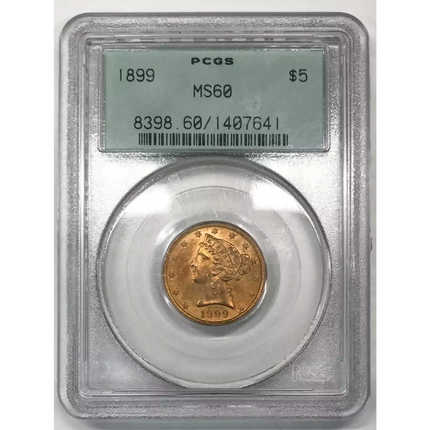 1899 $5 Gold Liberty Head Quarter Eagle PCGS MS-60 - Old Pueblo Coin