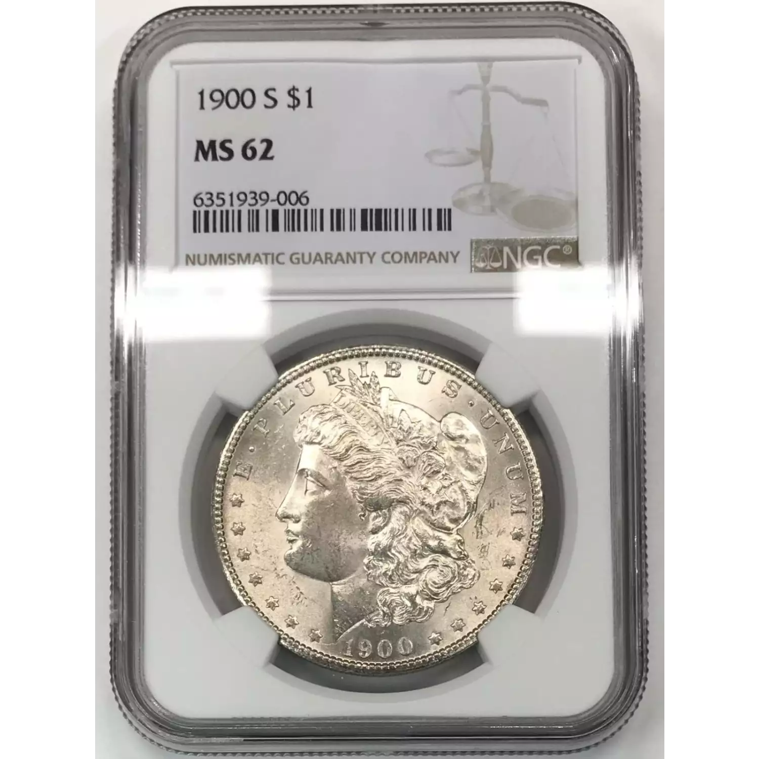 1900-S Morgan Silver Dollar NGC MS-62 - Old Pueblo Coin
