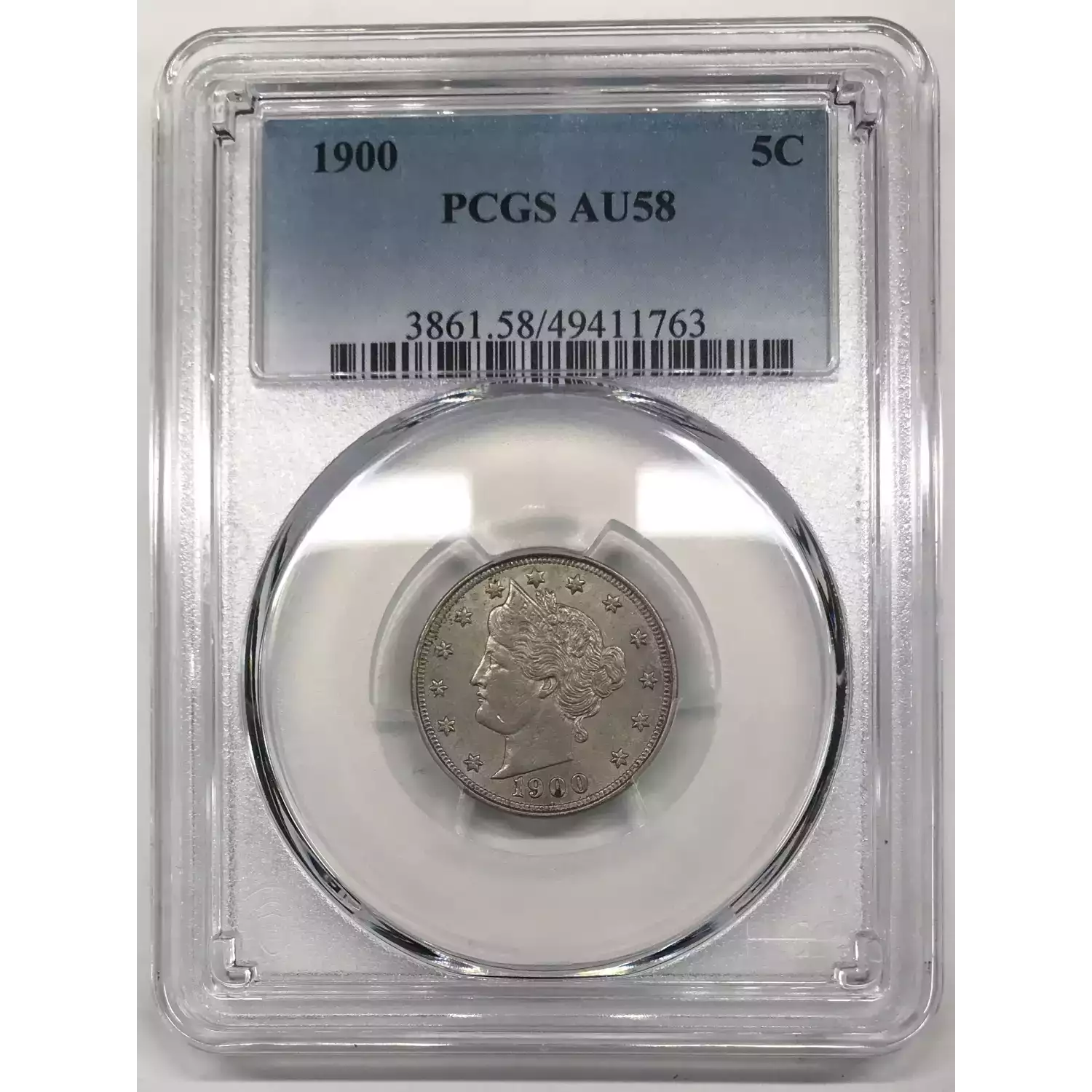 1900 Liberty Head V Nickel PCGS AU-58 - Old Pueblo Coin