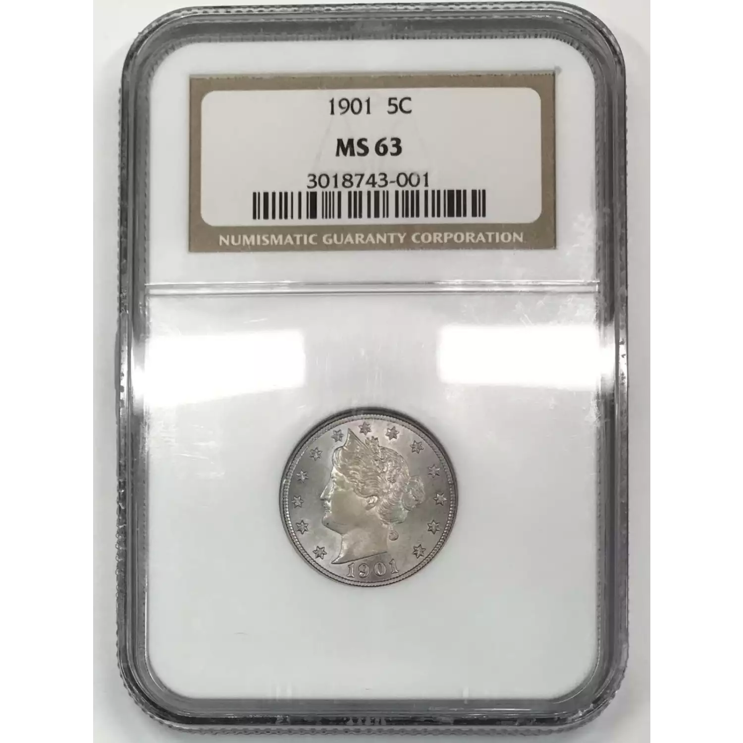 1901 Liberty Head V Nickel NGC MS-63 - Old Pueblo Coin