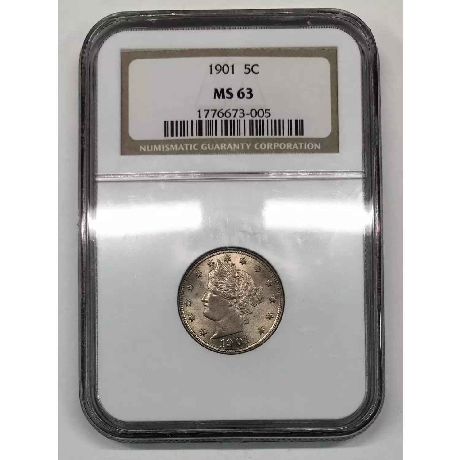 1901 Liberty Head V Nickel NGC MS-63 - Old Pueblo Coin