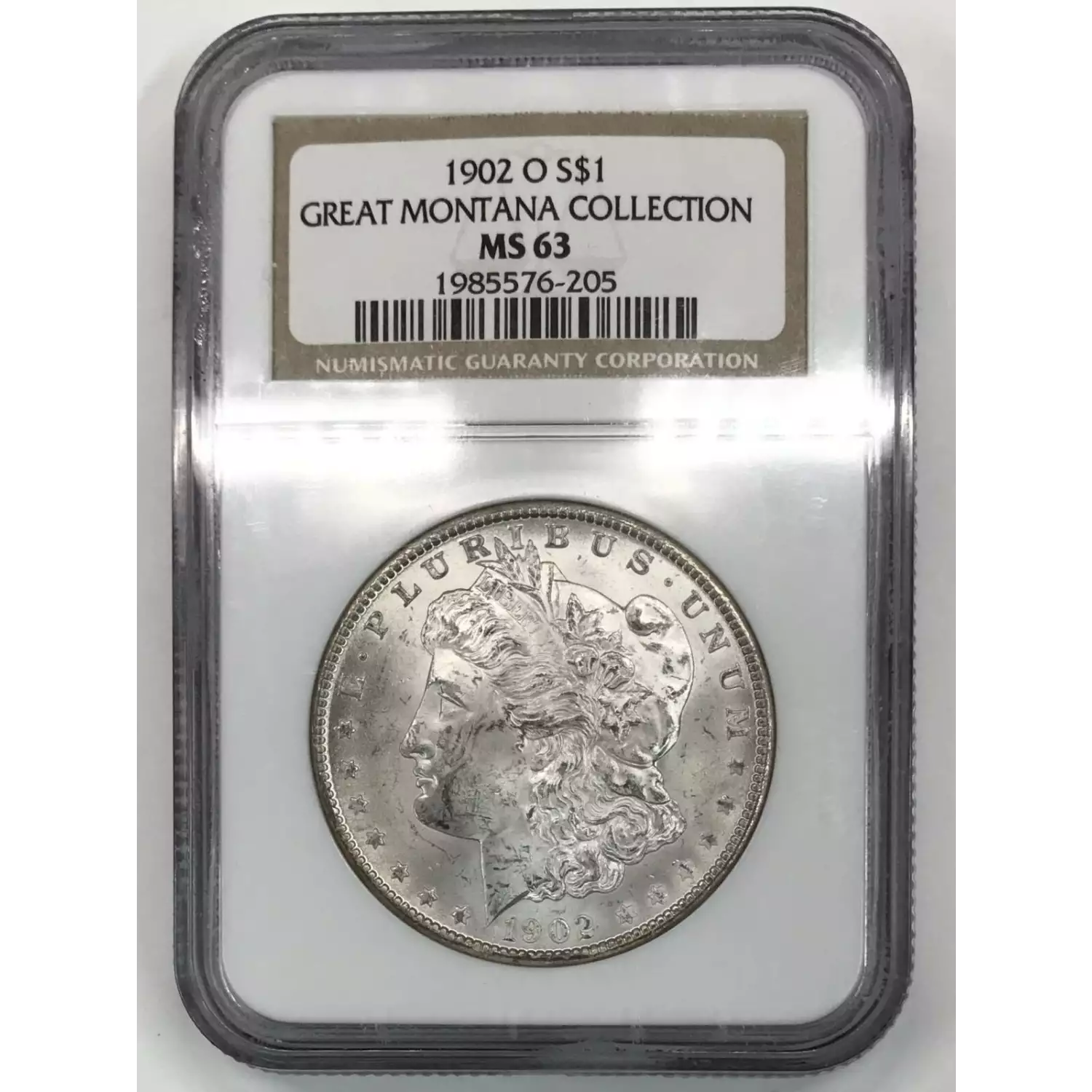 1902-O Morgan Silver Dollar NGC MS-63 Great Montana Collection - Old Pueblo Coin