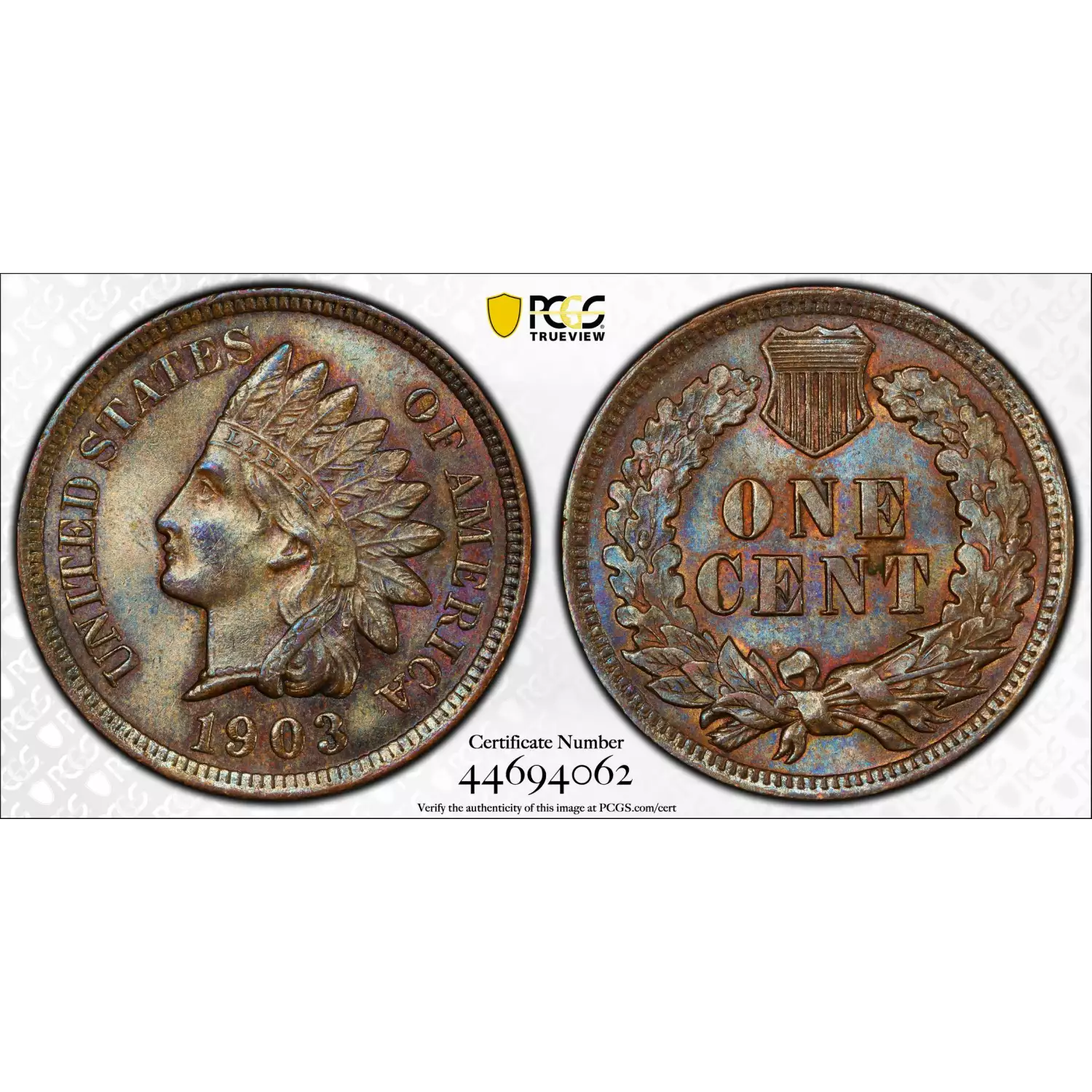 1903 Indian Head Cent PCGS MS-63 BN - Old Pueblo Coin