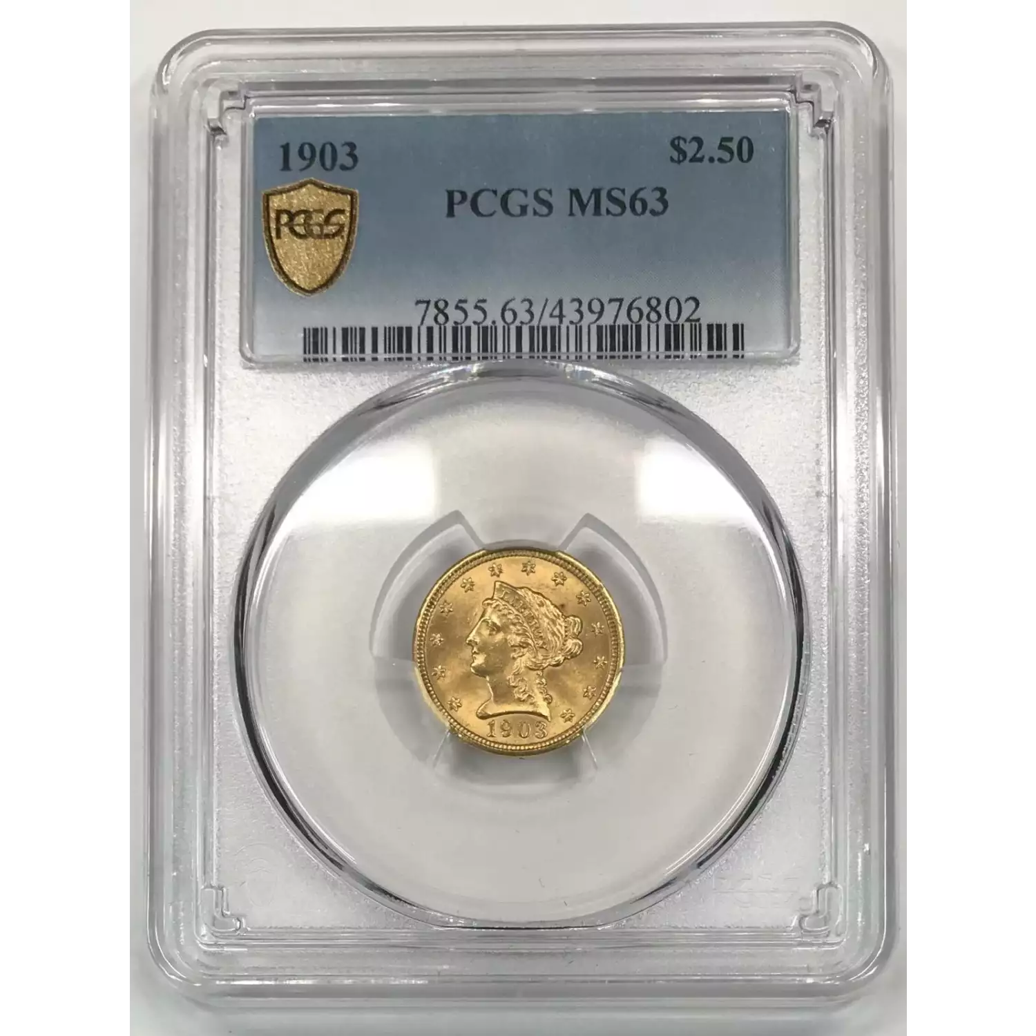1903 $2.50 Gold Liberty Head Quarter Eagle PCGS MS-63 - Old Pueblo Coin