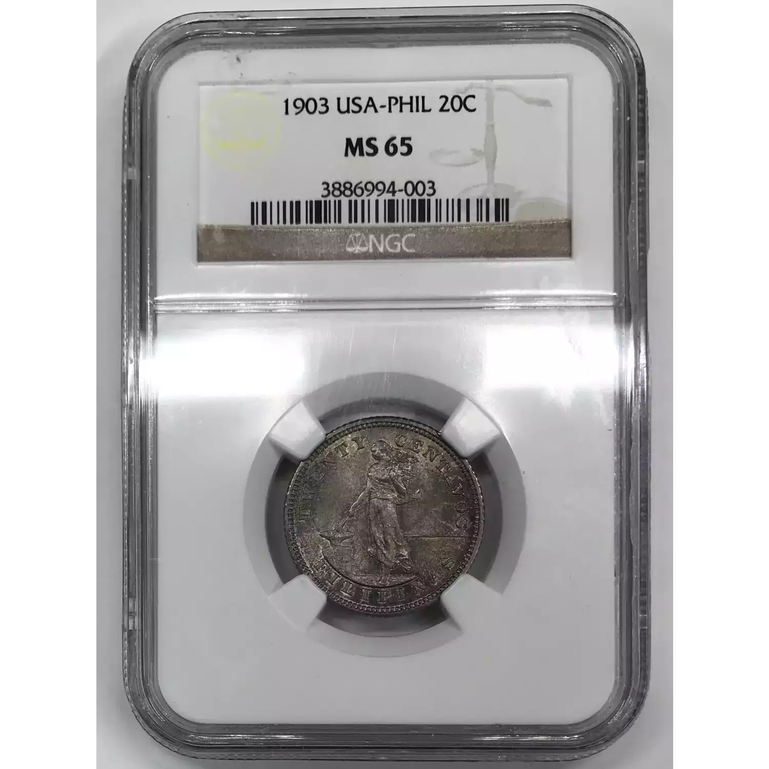 1903 US Philippines Silver 20 Centavos NGC MS-65 - Old Pueblo Coin